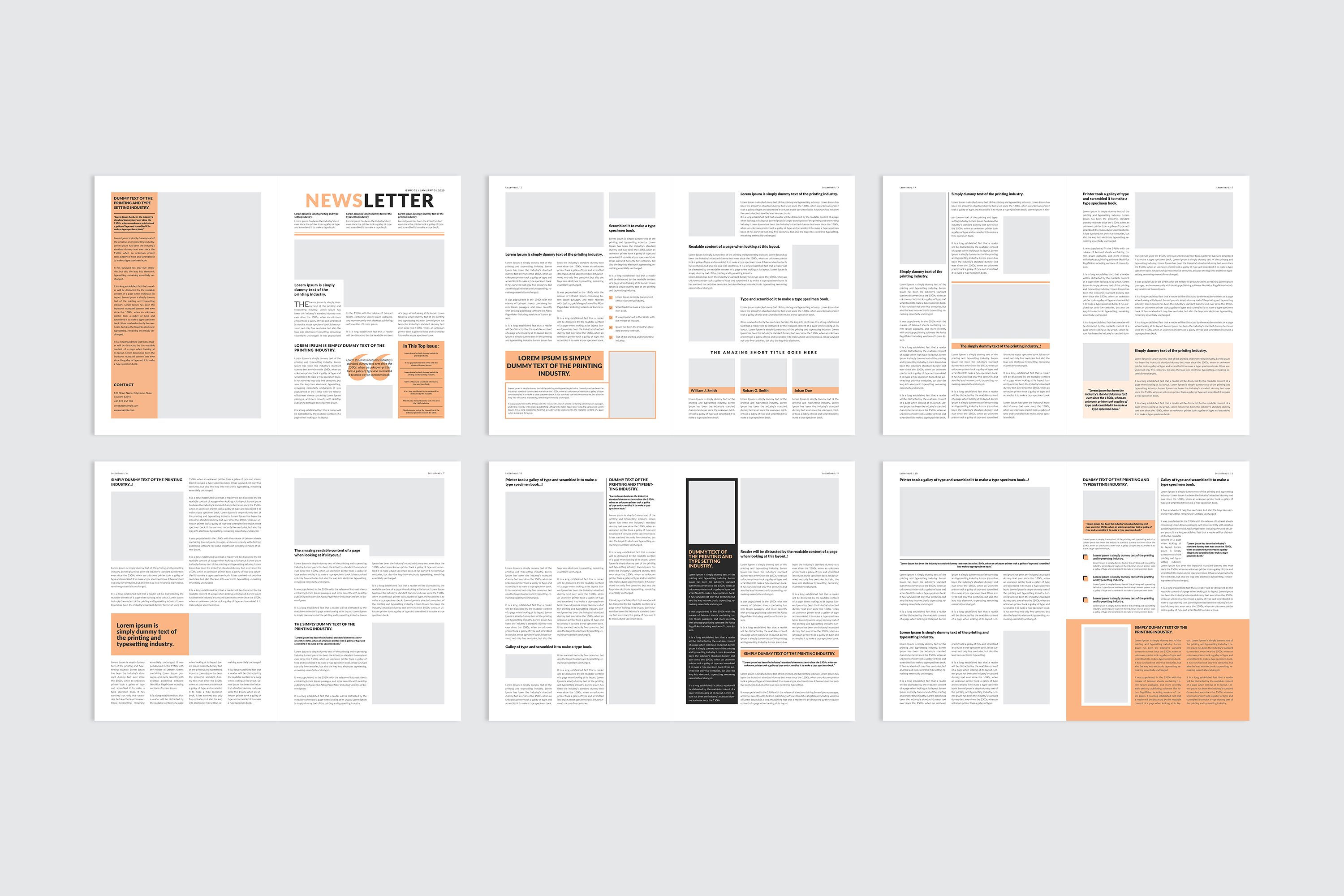 Newsletter Template (413746) | Newsletter | Design Bundles