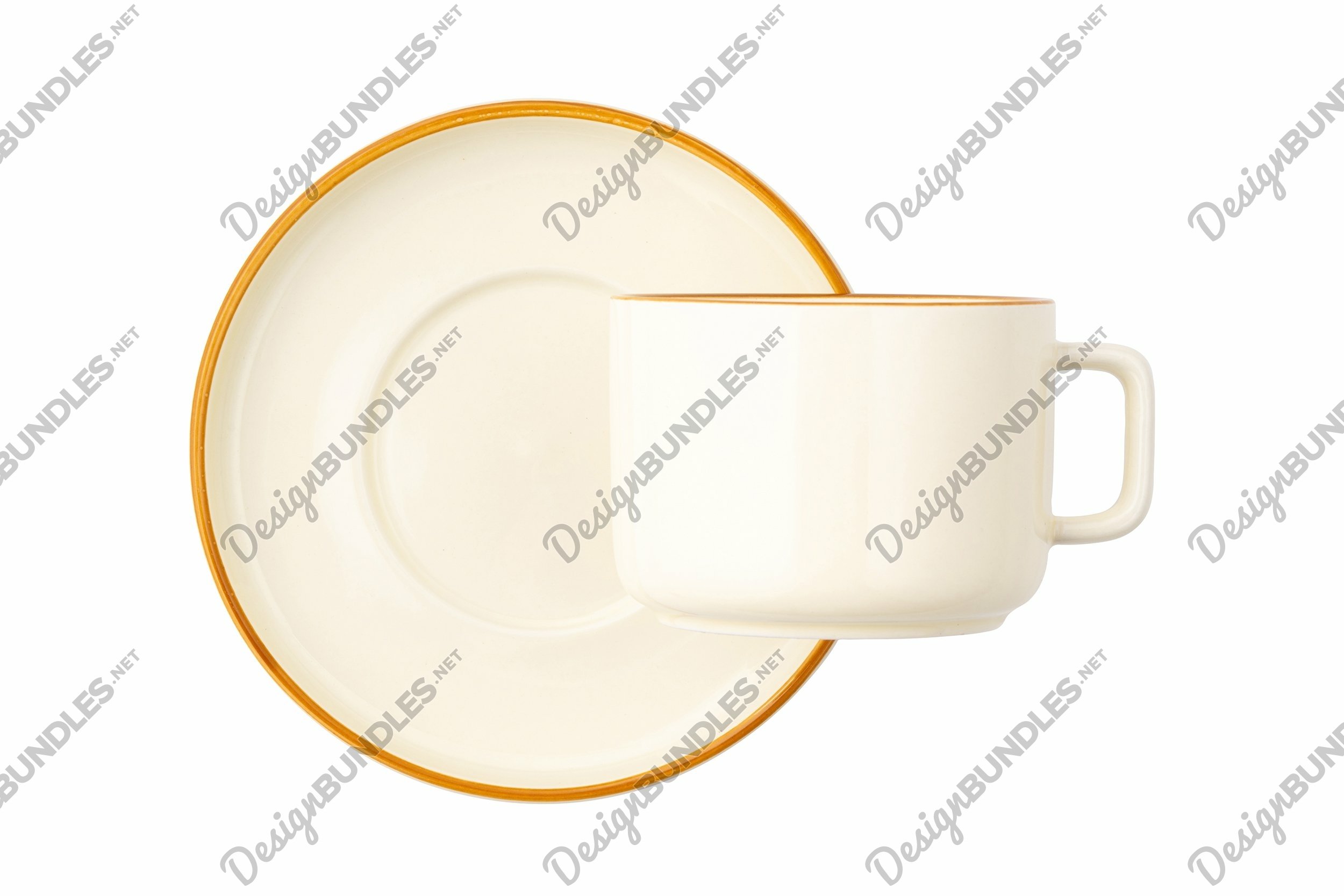 Set of white ceramic plate and cup on a white 3 (2247269)