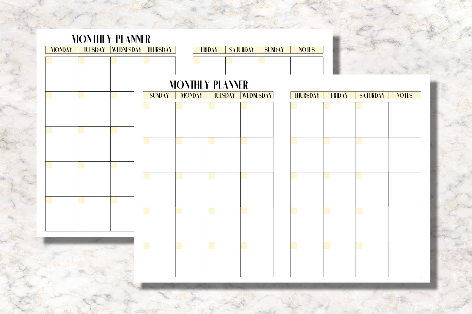 Watercolor Strokes Gold B6 Size Notebook Inserts Planner