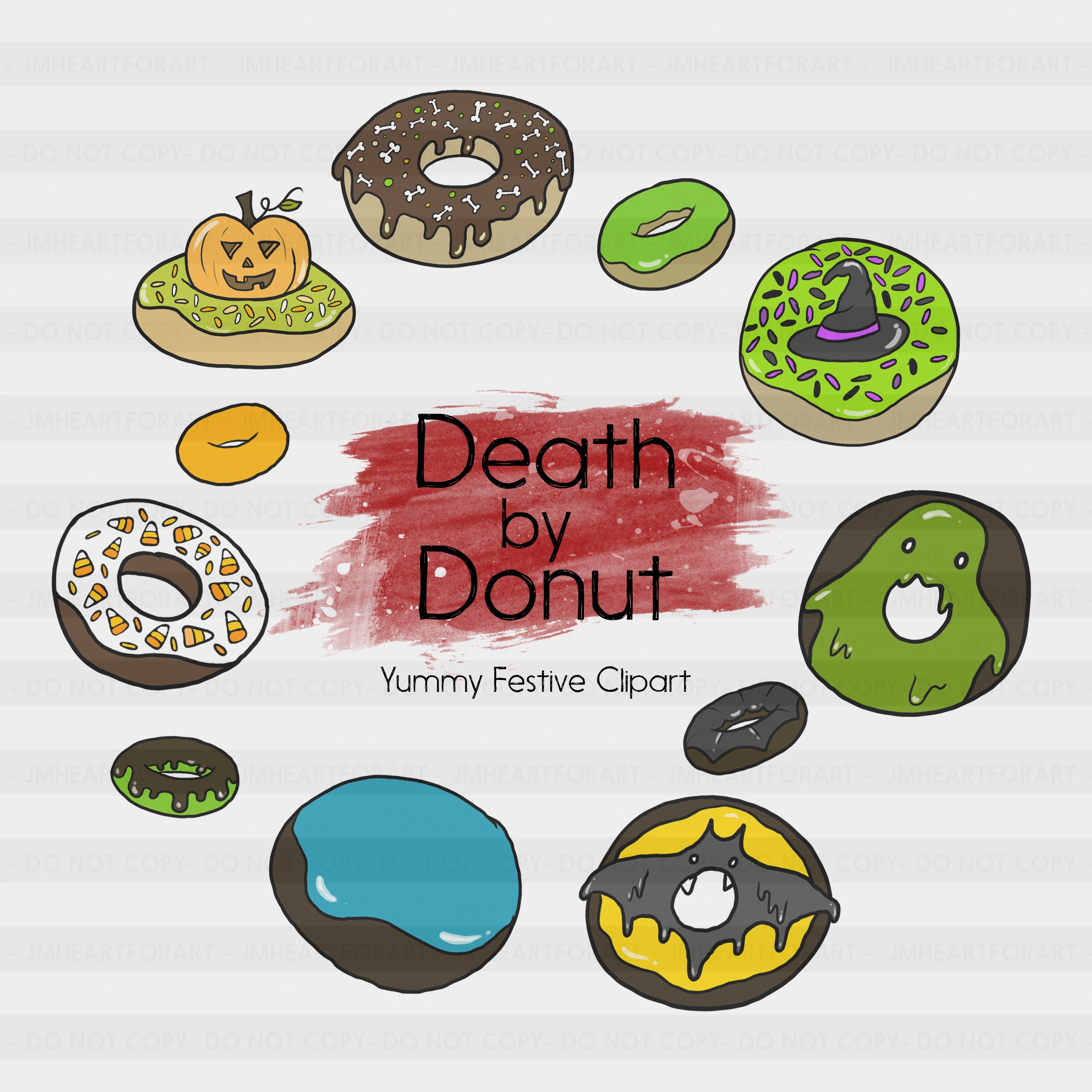 Fall Clipart-Halloween Clipart-Bat Clipart-Donut Clipart-Ghoul Clipart ...