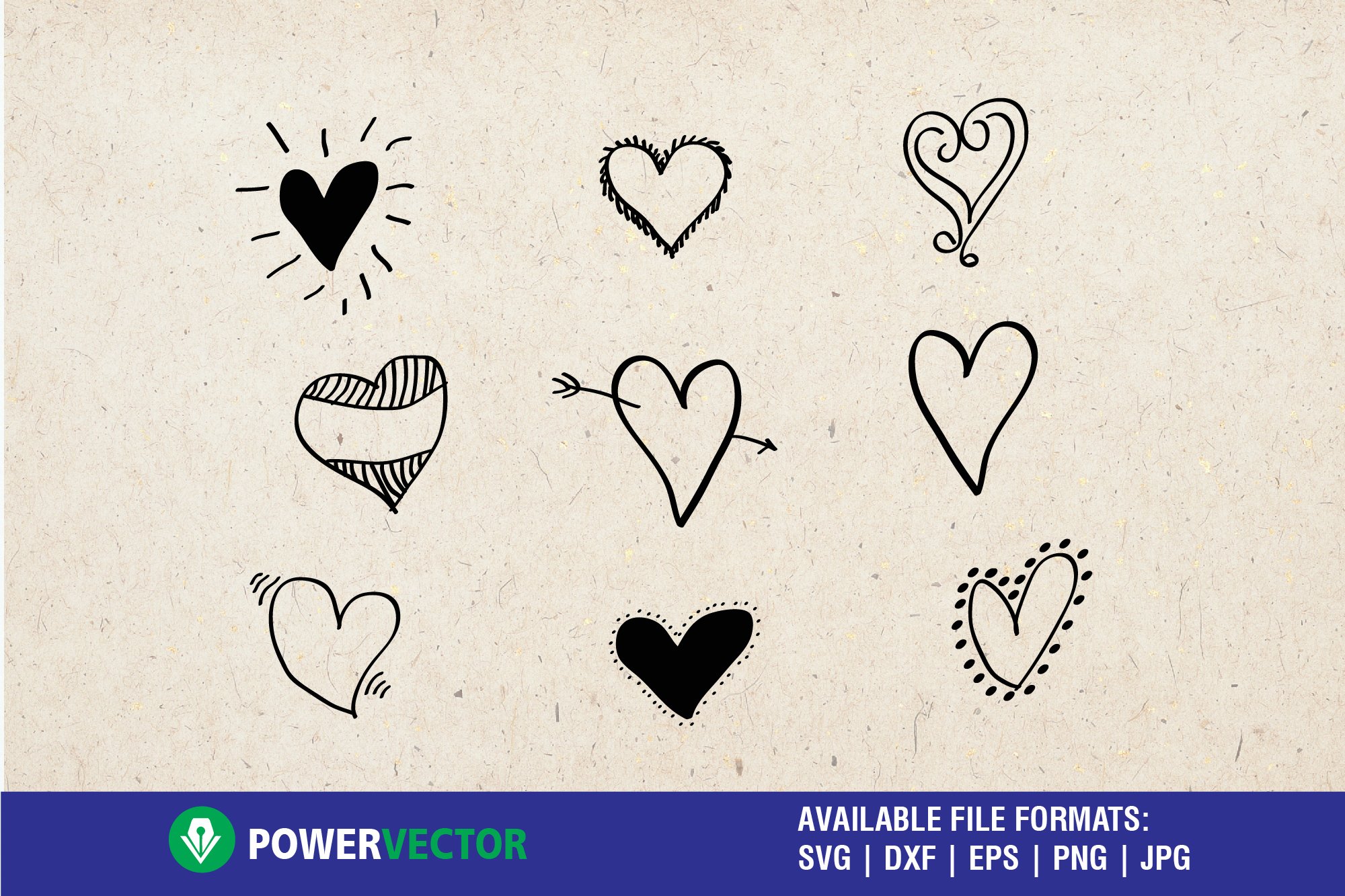 Hearts - Hand drawn design for crafters (62592) | SVGs | Design Bundles