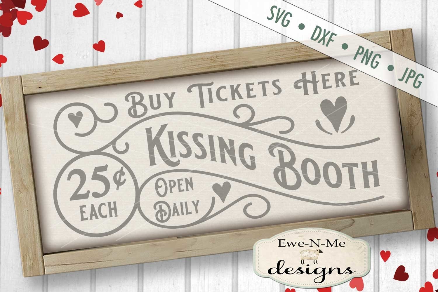 Kissing Booth SVG DXF Cut File (203043) | Cut Files | Design Bundles