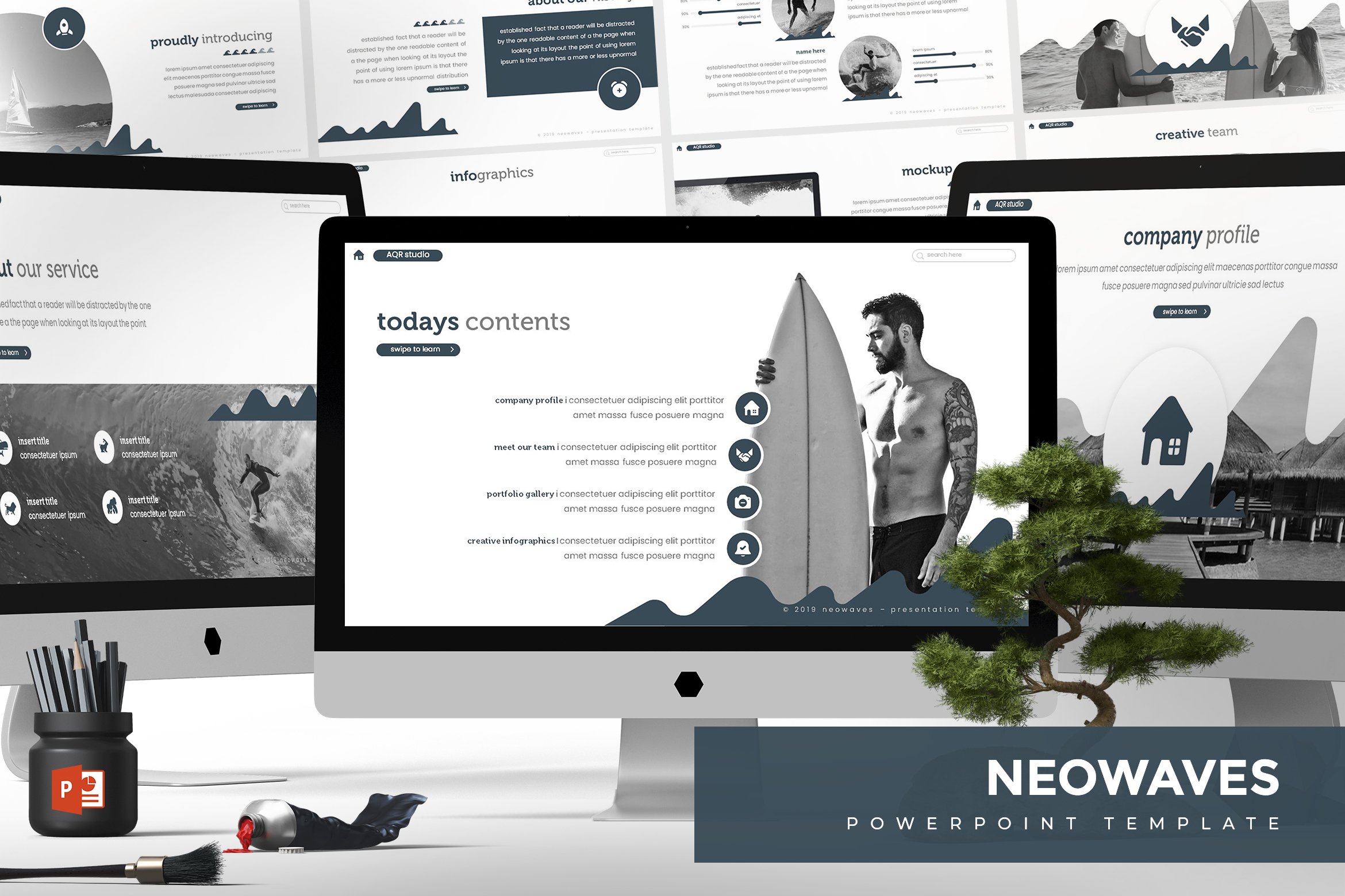 Neowaves - Powerpoint Template (334015) | Presentation Templates ...