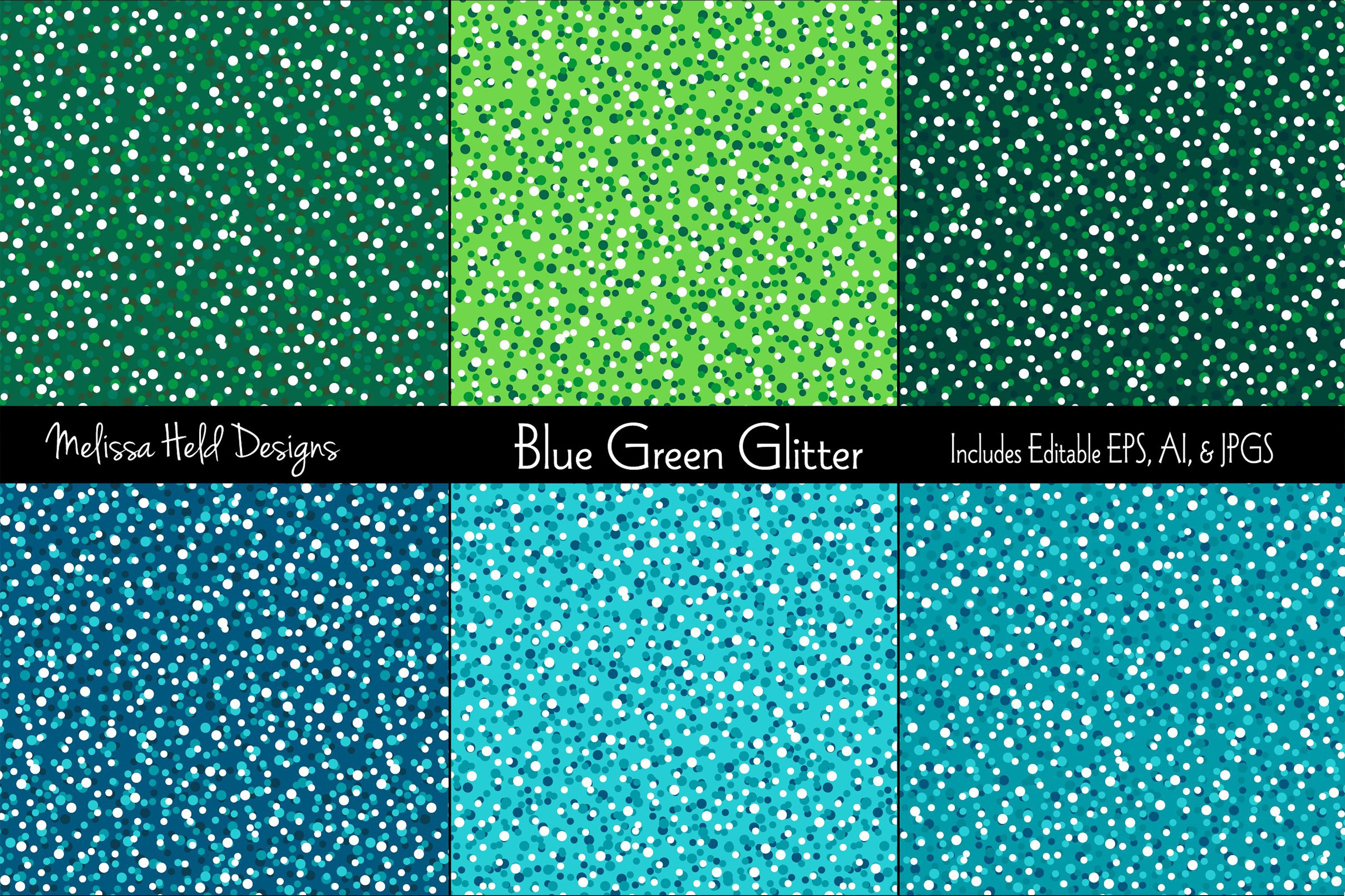 Blue & Green Glitter Textures (151042) | Textures | Design Bundles