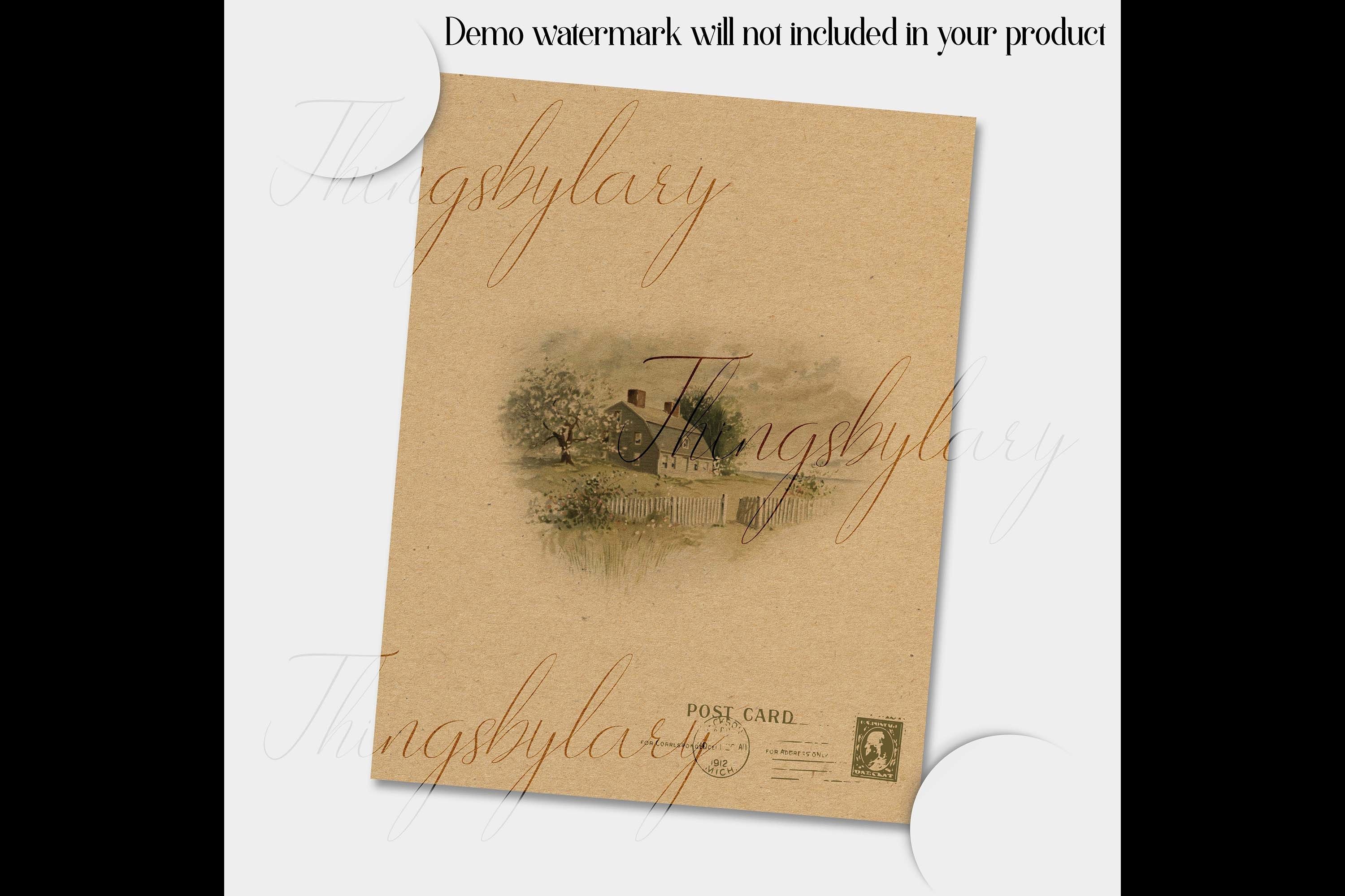 16 Vintage Landscape Postcard Nature Digital Papers 8.5x11' (361929 ...