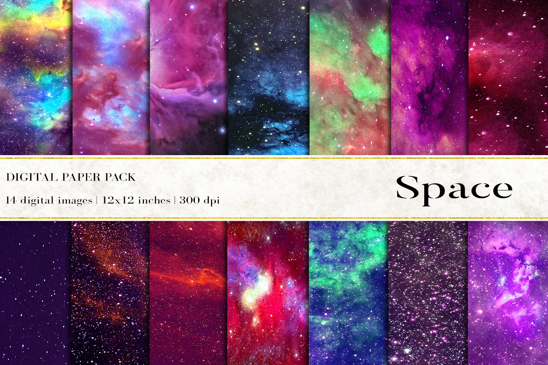 Space Digital Papers (1828989) | Backgrounds | Design Bundles