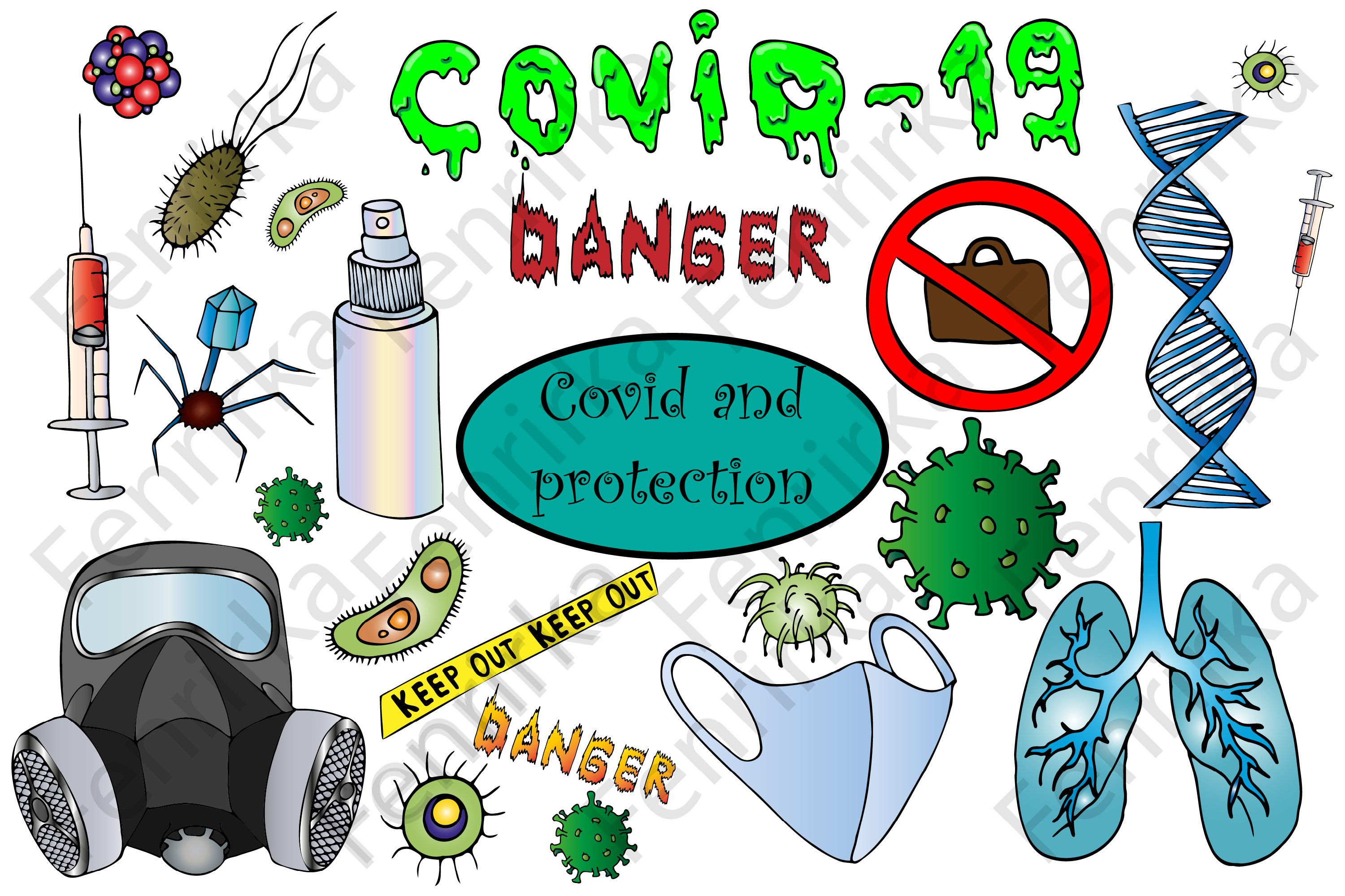 Bundle of Outline Covid-19, Pandemic.SVG,AI,EPS,PNG,JPG (1251783 ...
