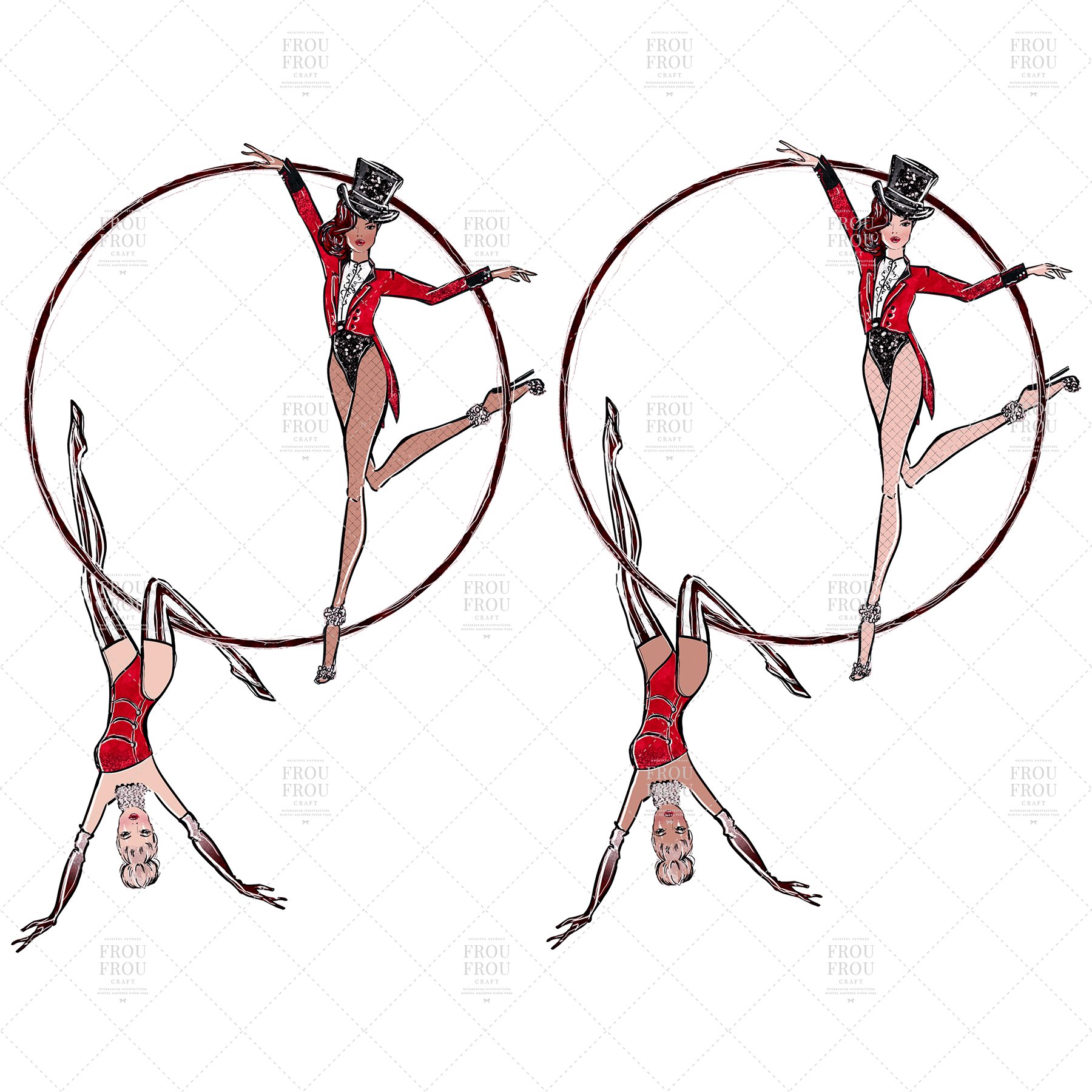 Circus Acrobat Carnival Girl Merry Go Around Clip Art (352648 ...