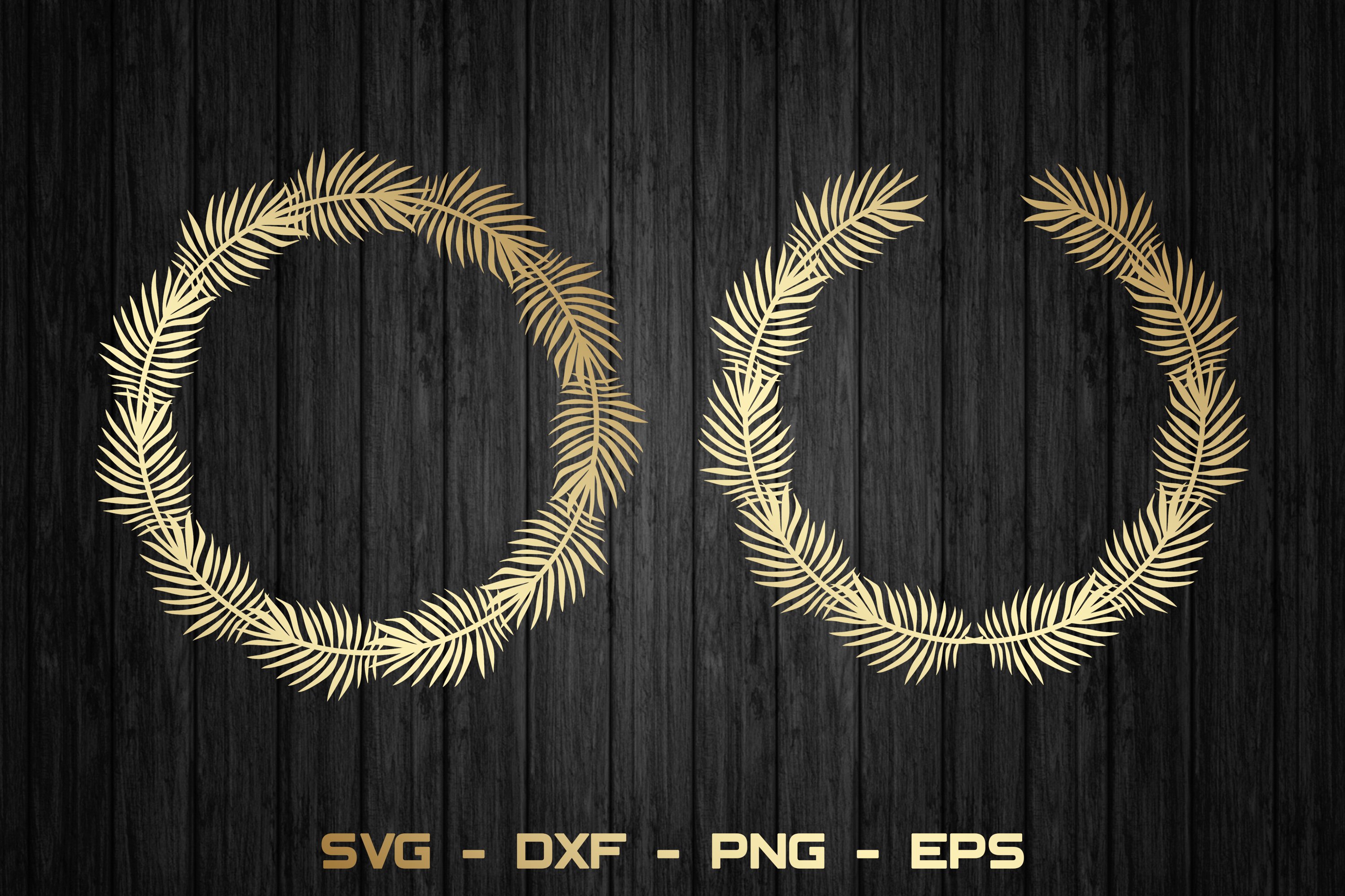 Tropical leaf wreath svg, Flower frame svg, Leaf frame svg (827328 ...