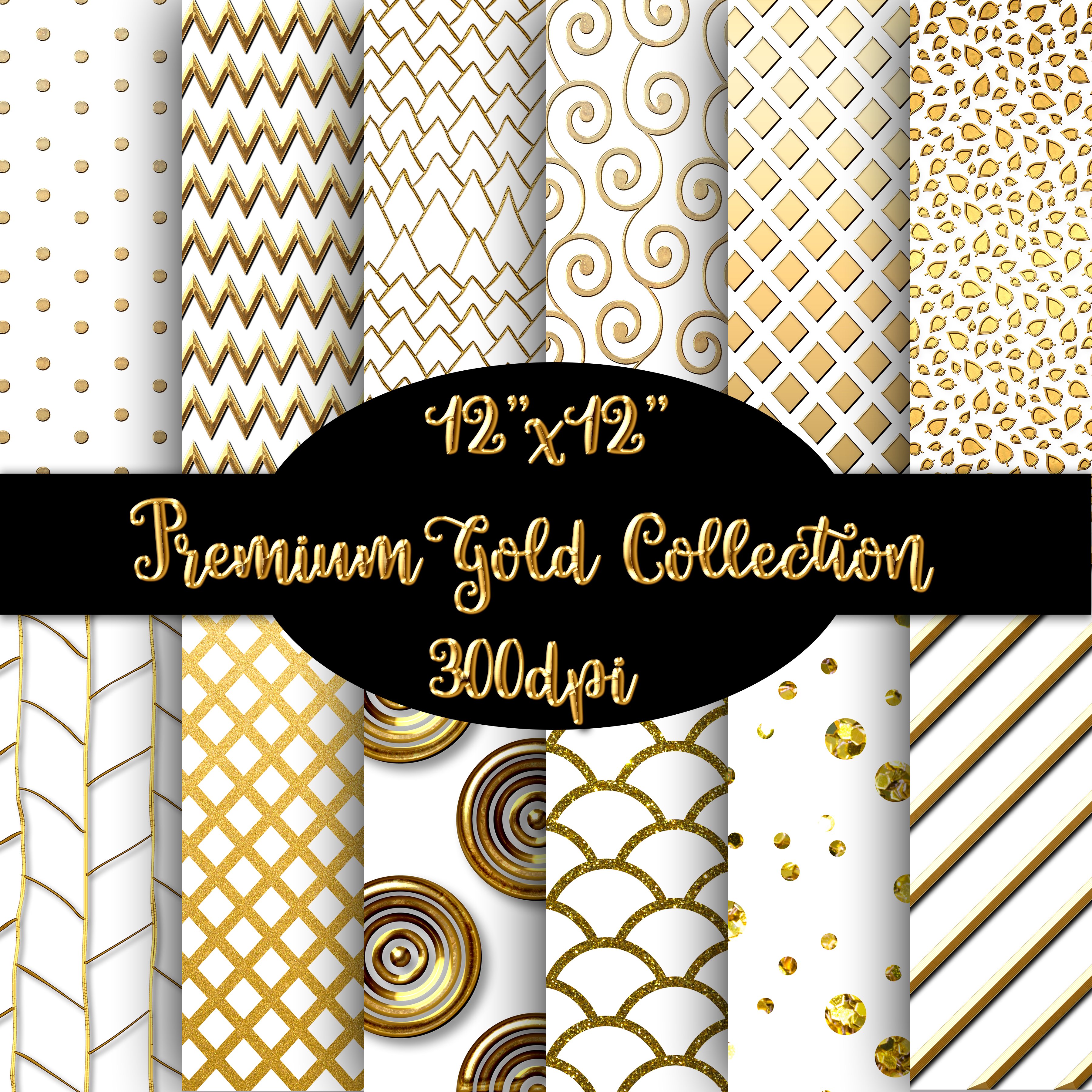 12 Panel Mockup for Digital Papers, Textures & Backgrounds (25226 ...