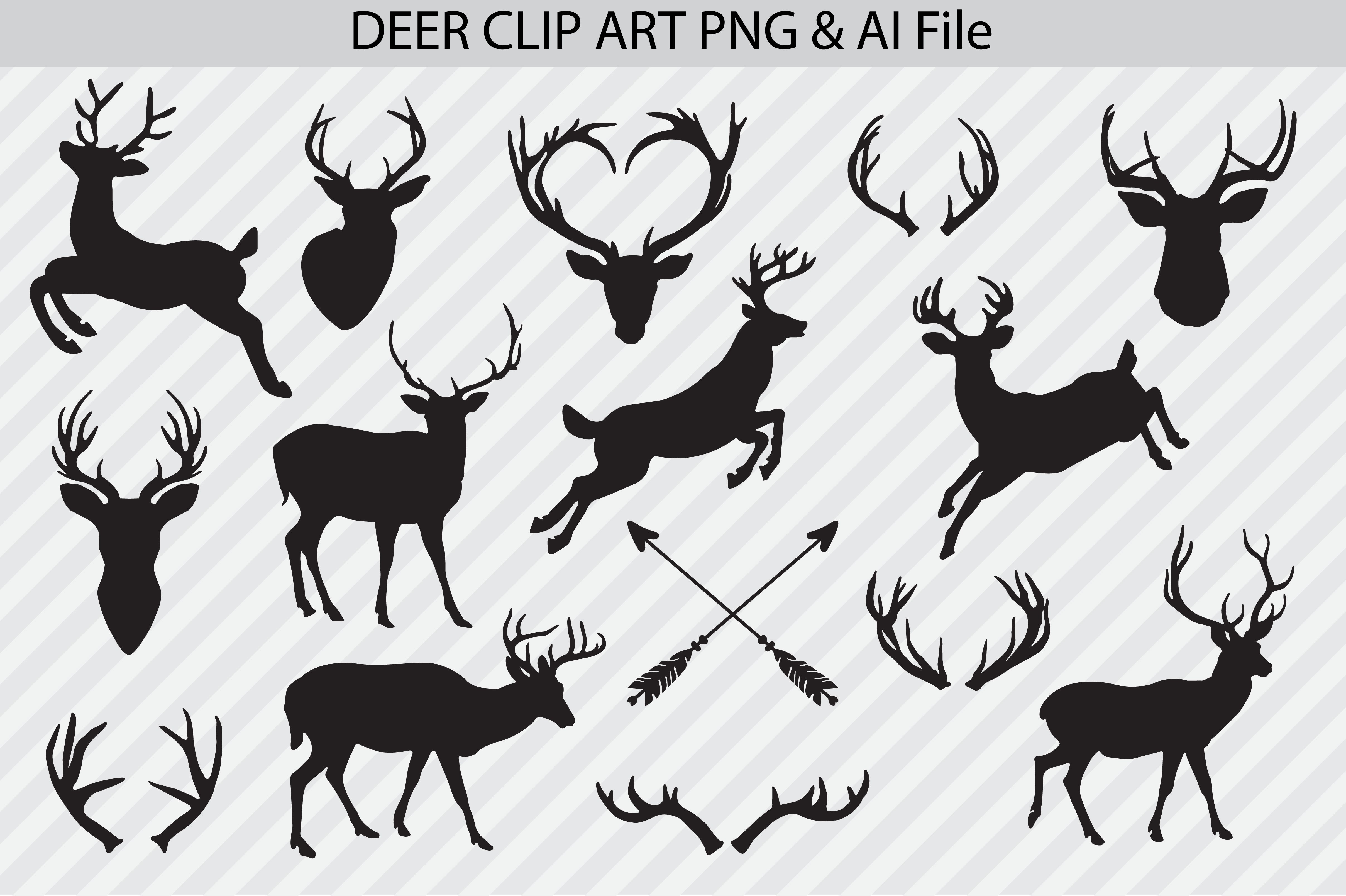 Deer Clip Art & Vectors (44334) | Illustrations | Design Bundles