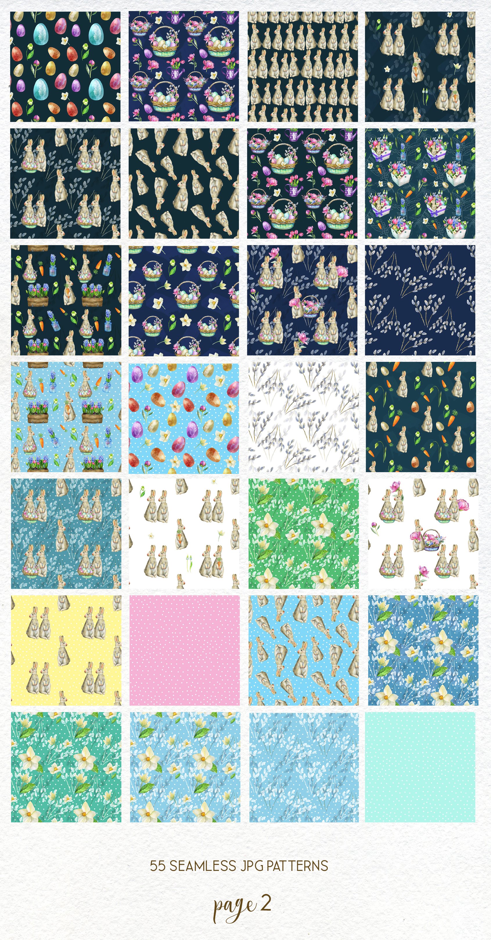 Huge Watercolor Spring and Easter bundle, clipart, paper (193824 ...