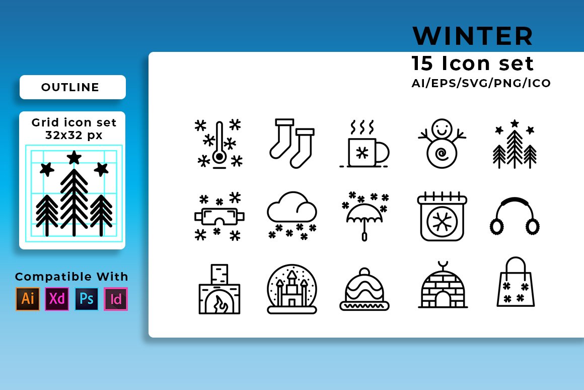 75 Icon Winter (545933) | Icons | Design Bundles