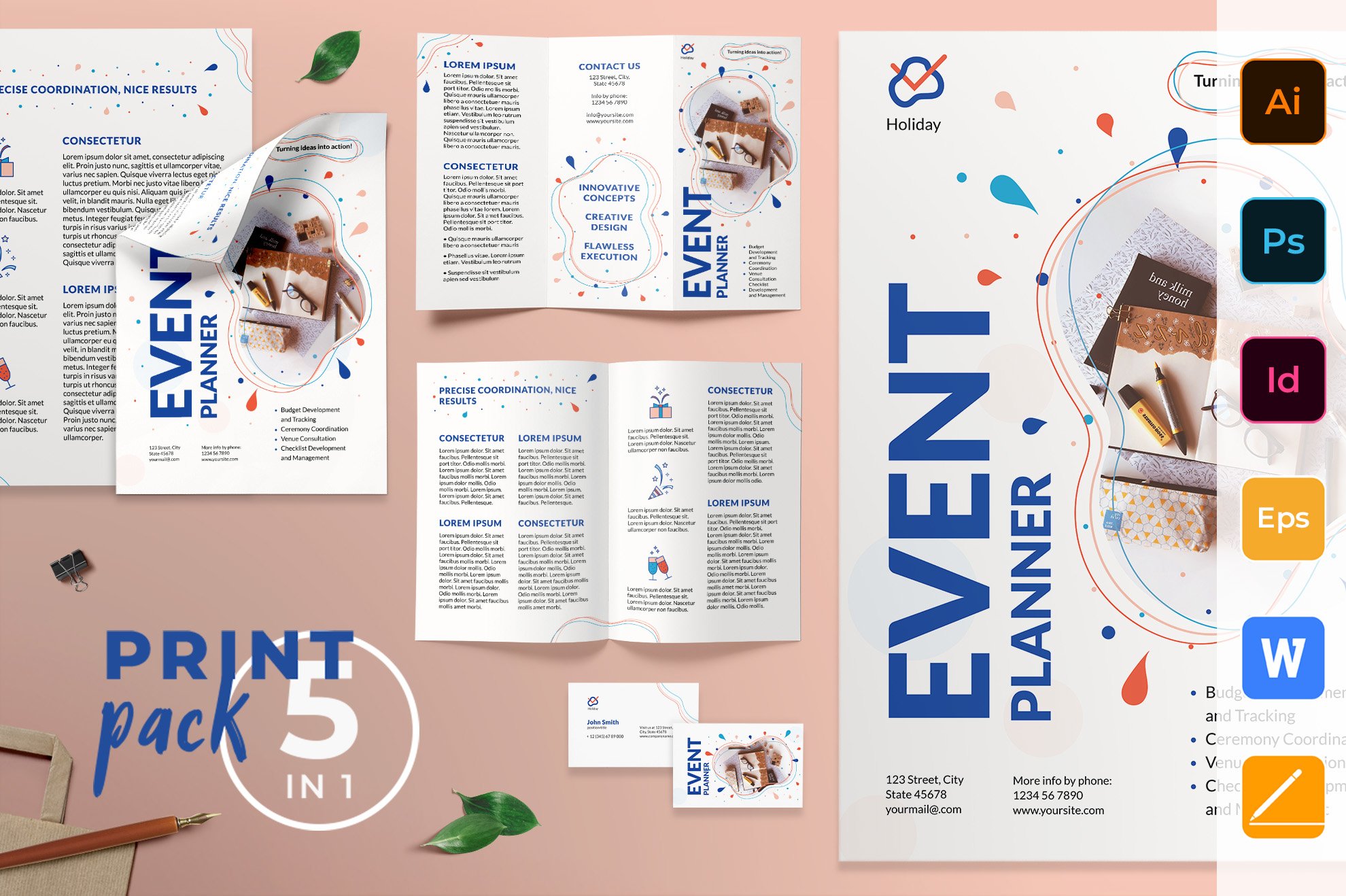 Event Planner Print Pack (432139) | Flyers | Design Bundles