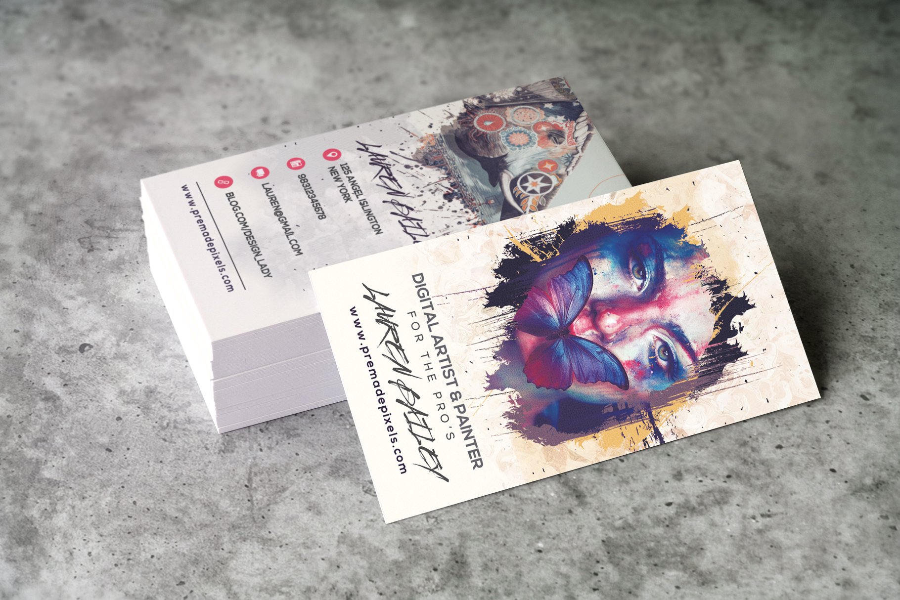 Creative Artistic Business Card (698255) | Business Cards | Design Bundles