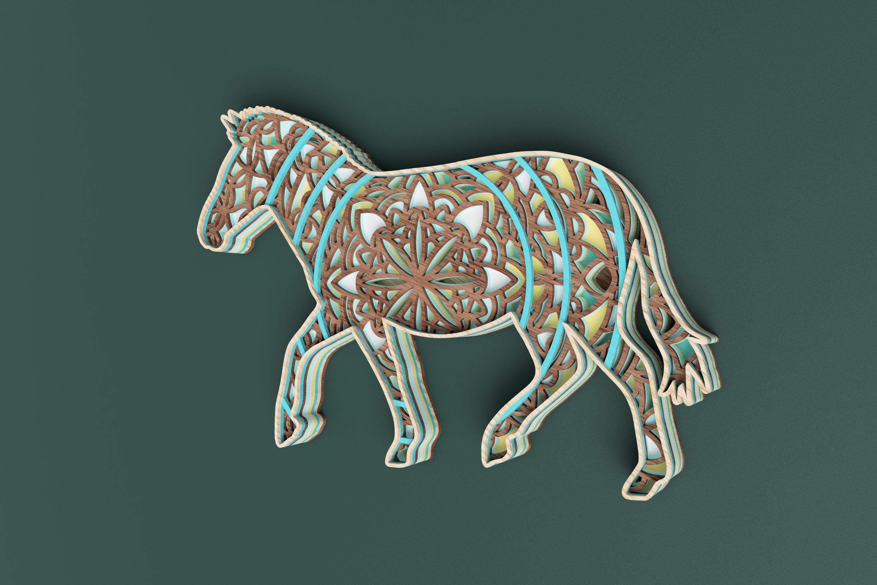 Safari Animal laser cut file - Zebra Mandala