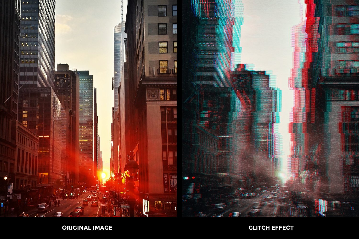 Digital Glitch Effect (121000) | Actions | Design Bundles
