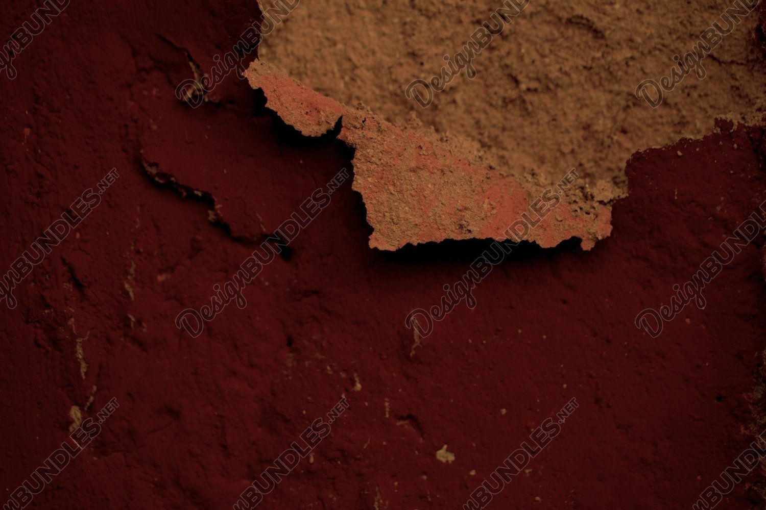 Detail of flaking plaster on a dark red wall (1184318) | Textures ...