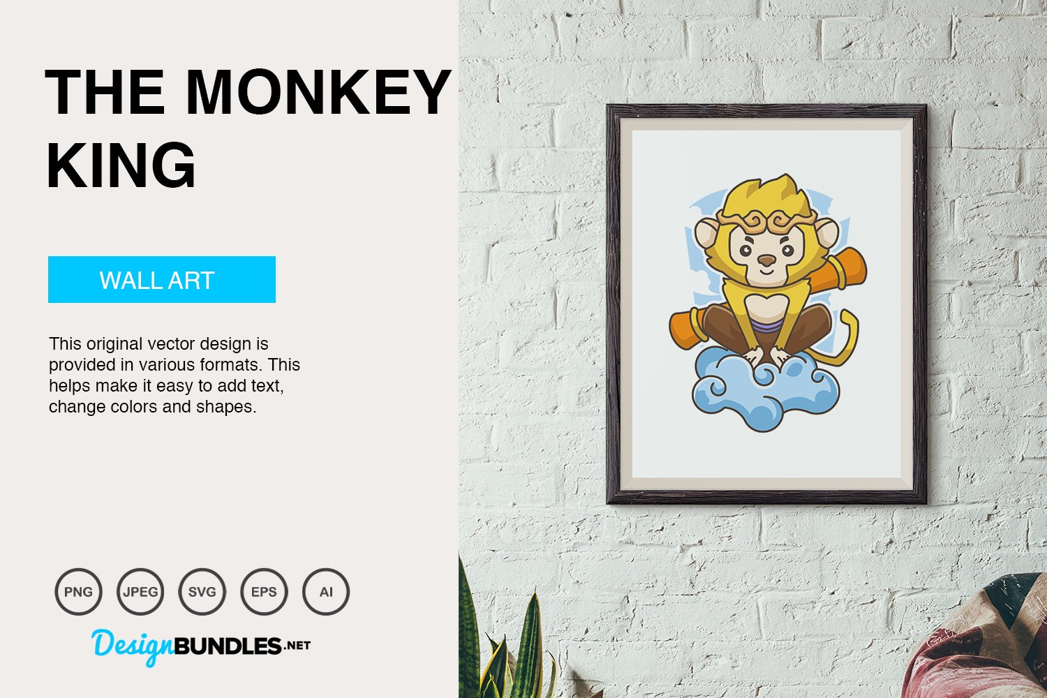 The Monkey King Vector Illustration