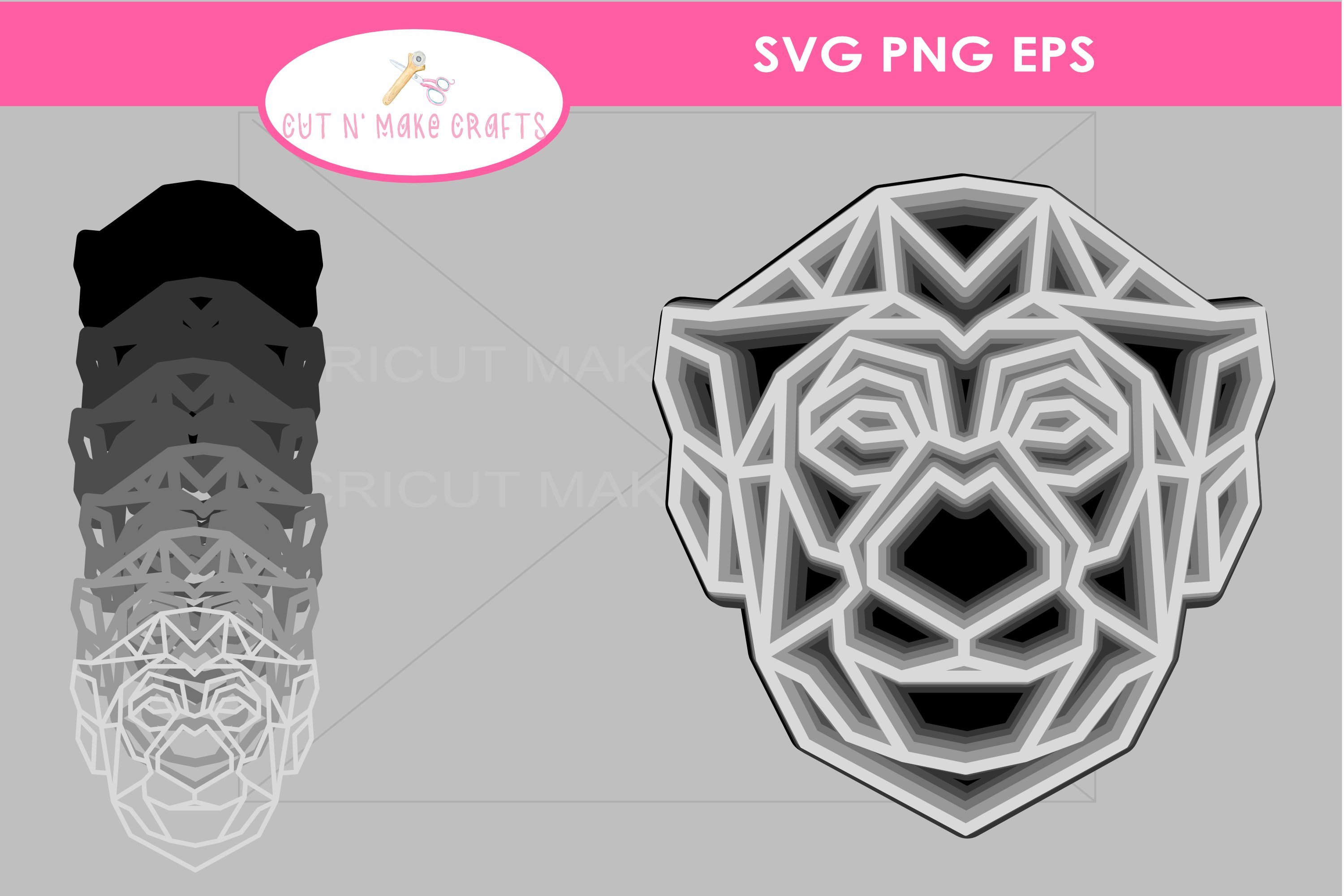 16 Animals 3D Multilayered Animals SVG Cut File Bundle (1060274 ...