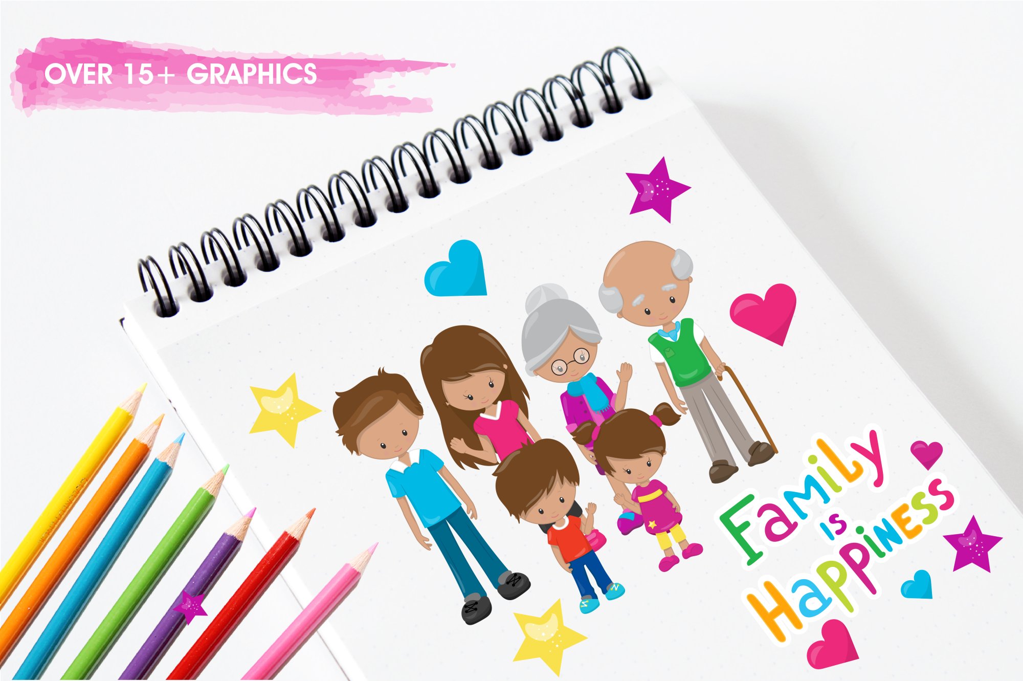 Happy Family graphics and illustrations (14462) | Illustrations ...