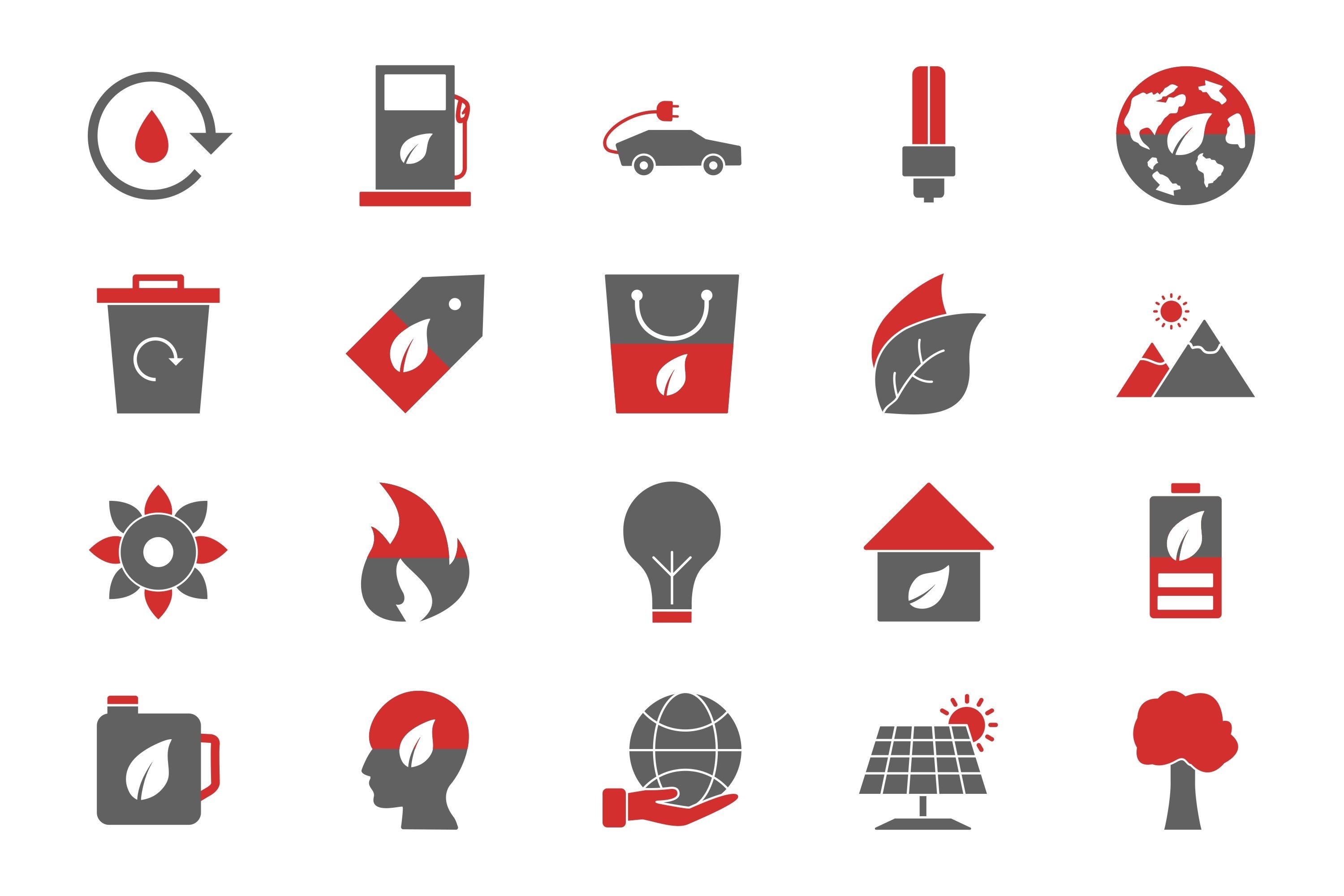 Set Of ECO Icons (469743) | Icons | Design Bundles