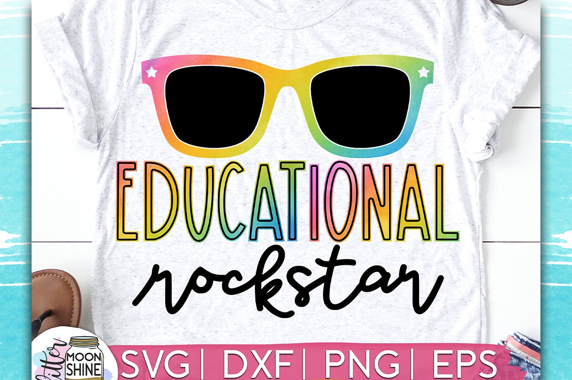 Educational Rockstar SVG DXF PNG EPS (599273) | Cut Files | Design Bundles