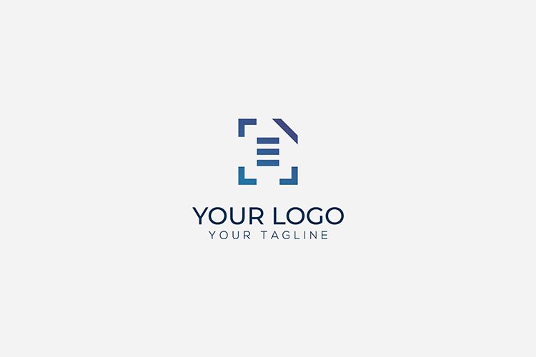 simple digital document scanner logo (1407449) | Logos | Design Bundles