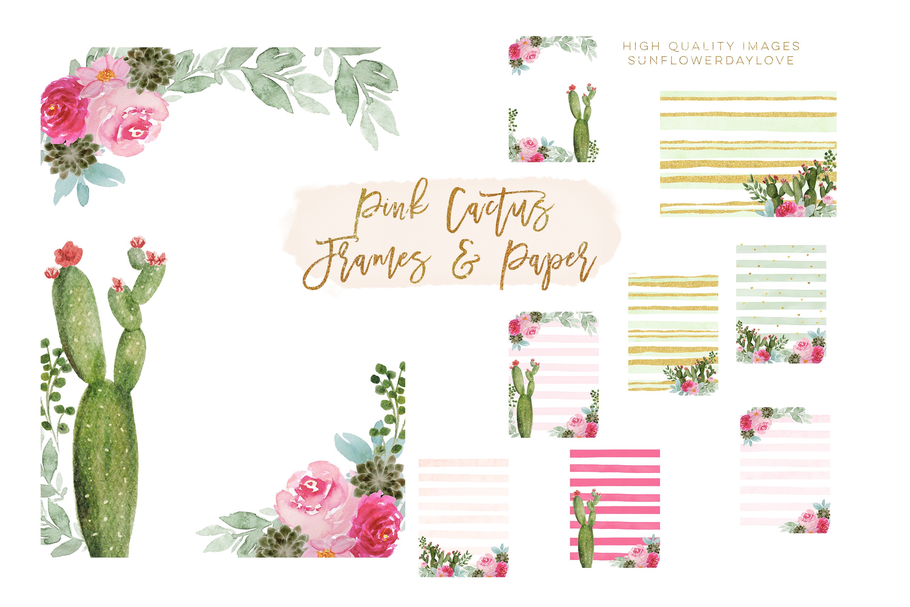 Pink Cactus Flower Clip Art