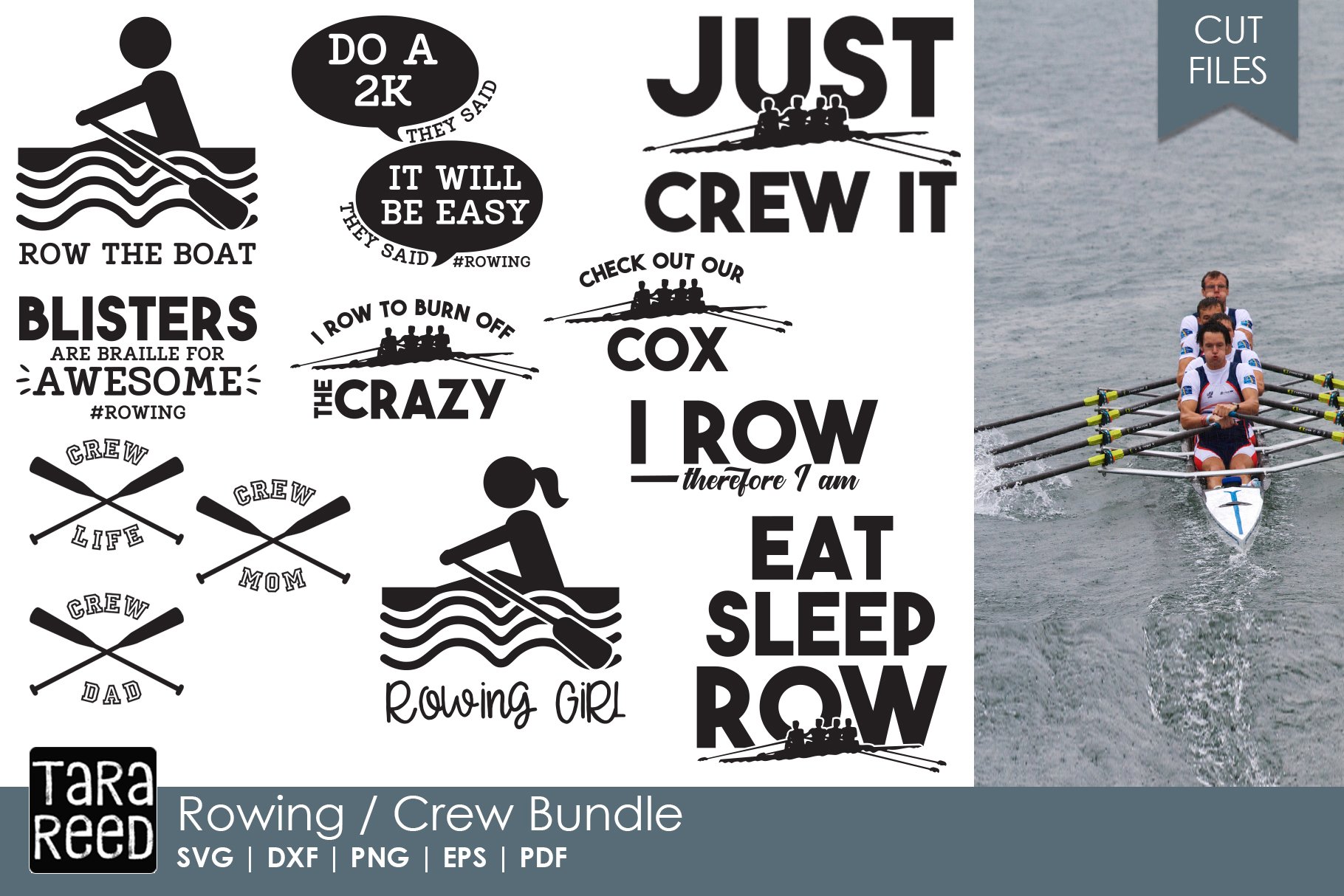 Rowing / Crew Bundle (121713) | Cut Files | Design Bundles