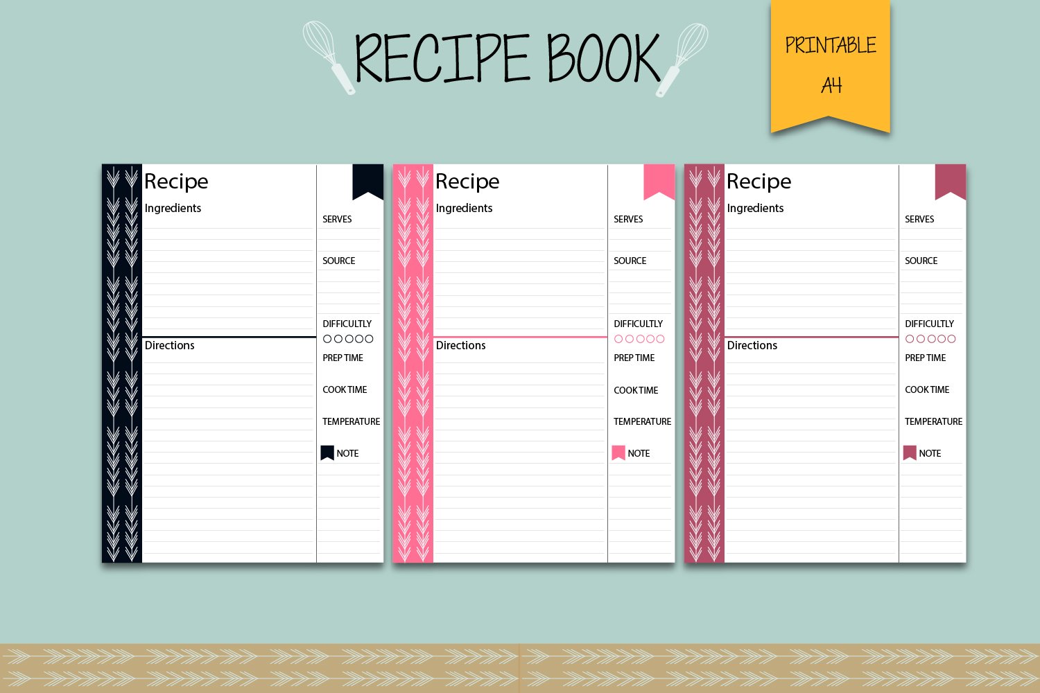 Recipe binder, Recipe book, Printable planner (410478) | Printables ...
