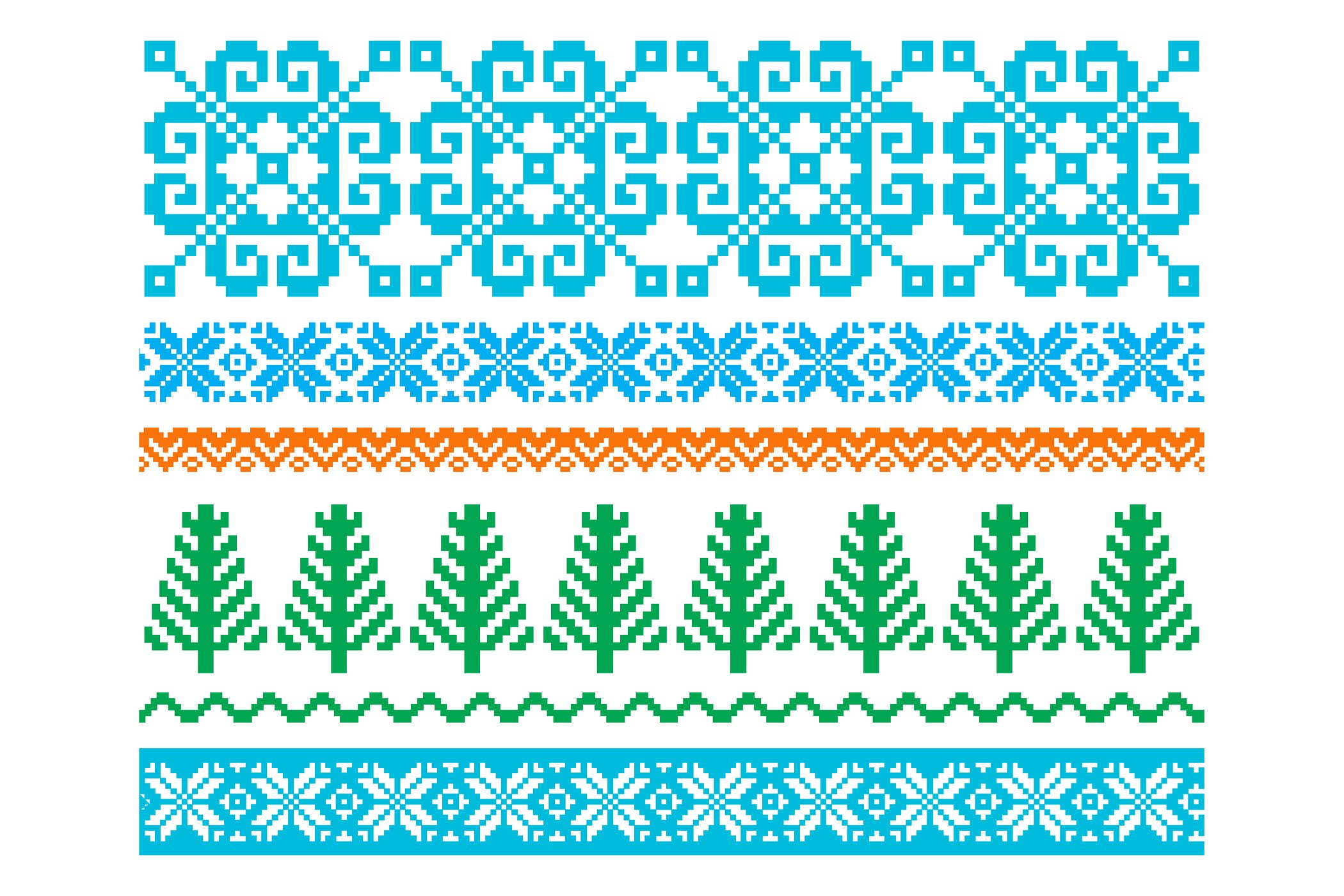 26 Christmas Sweater Borders, SVG Cutting Files, Clipart Set (1015711 ...