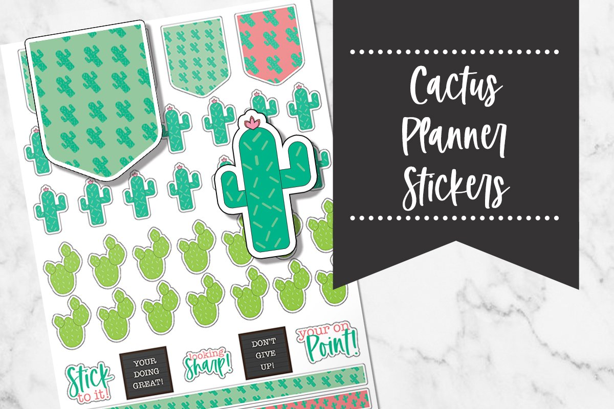 Cactus Planner Stickers