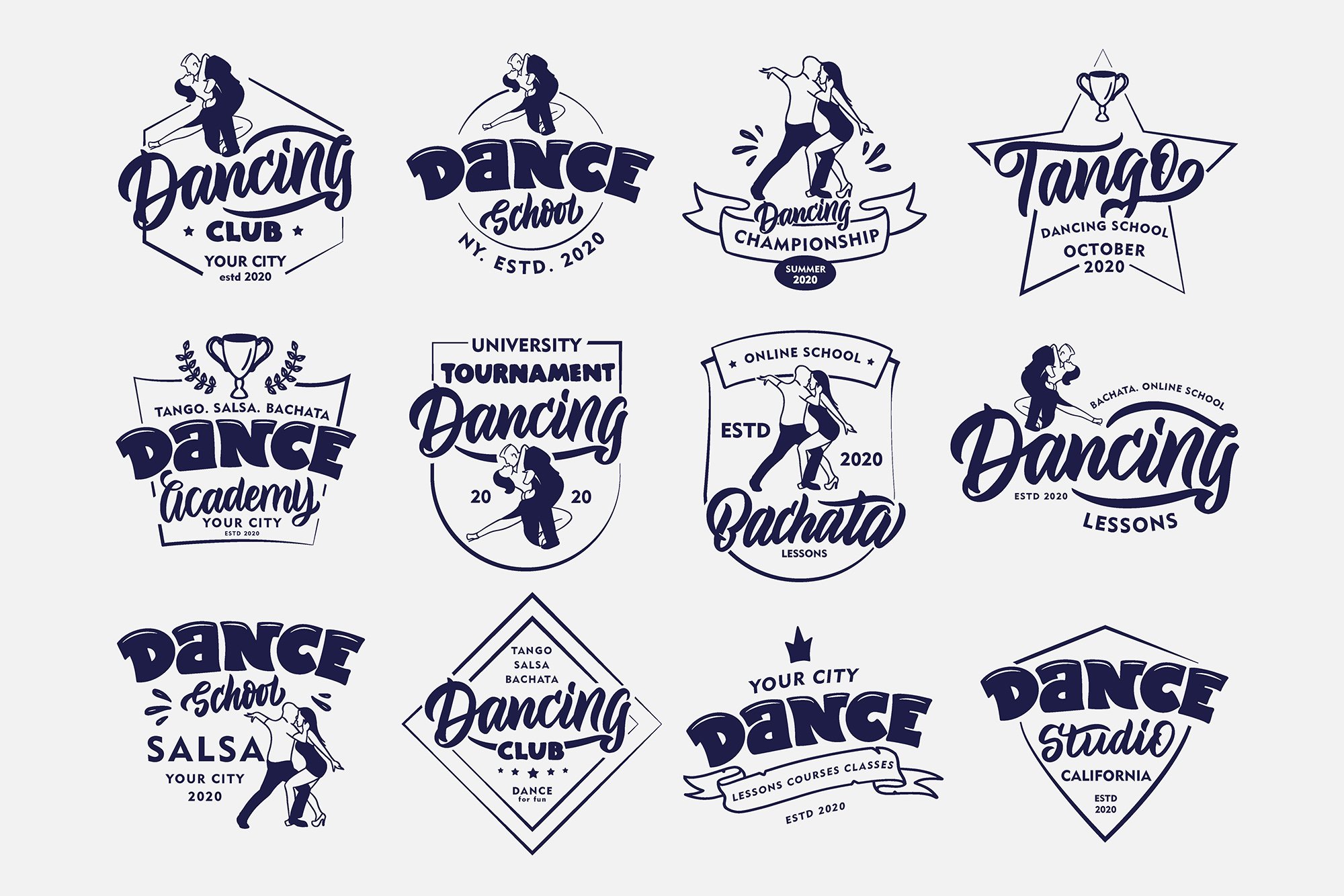 Set of logo Dance (556842) | Logos | Design Bundles