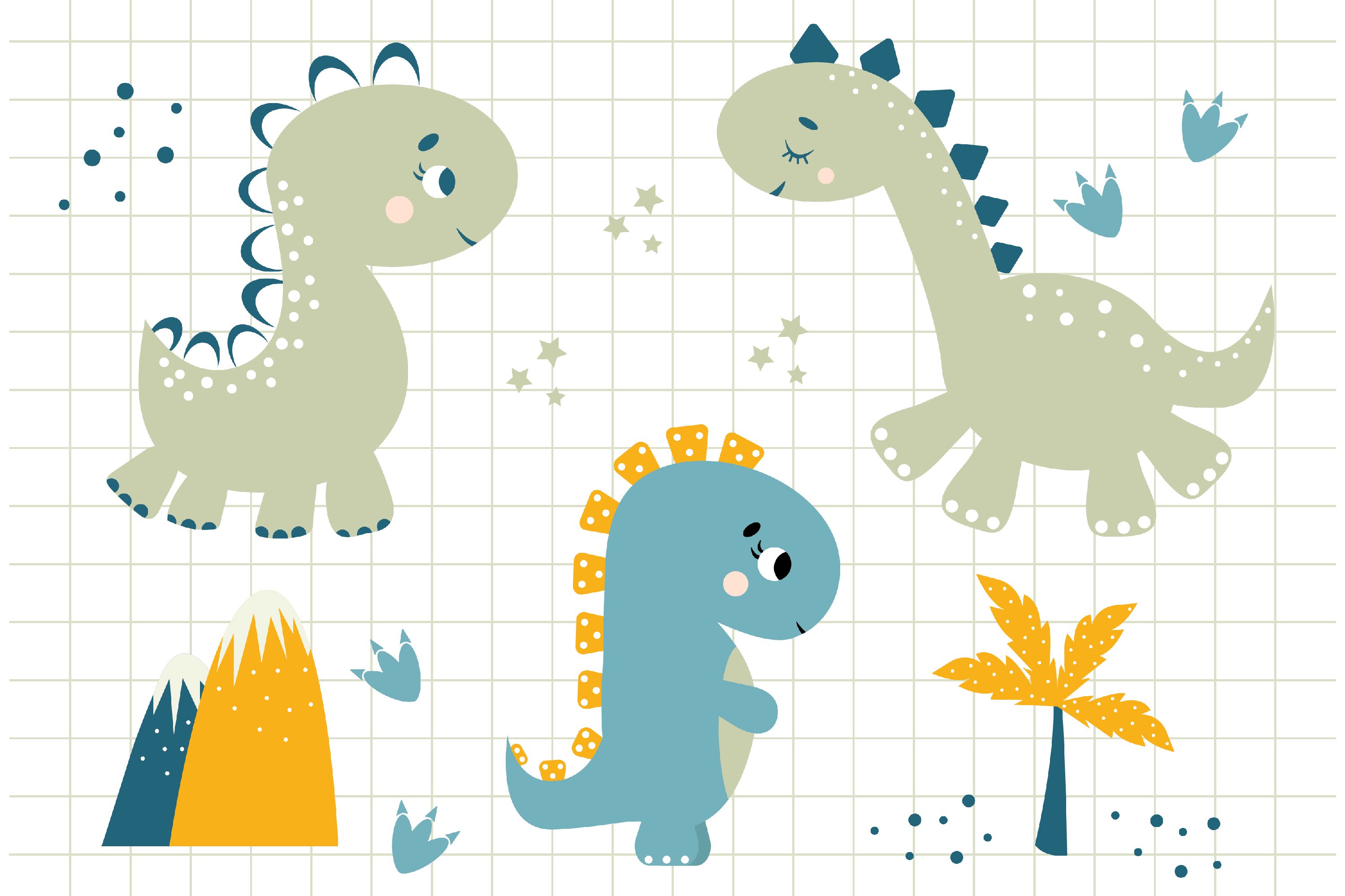 Dinosaur Clipart, Baby shower. Digital clipart set. Dino The (554112 ...