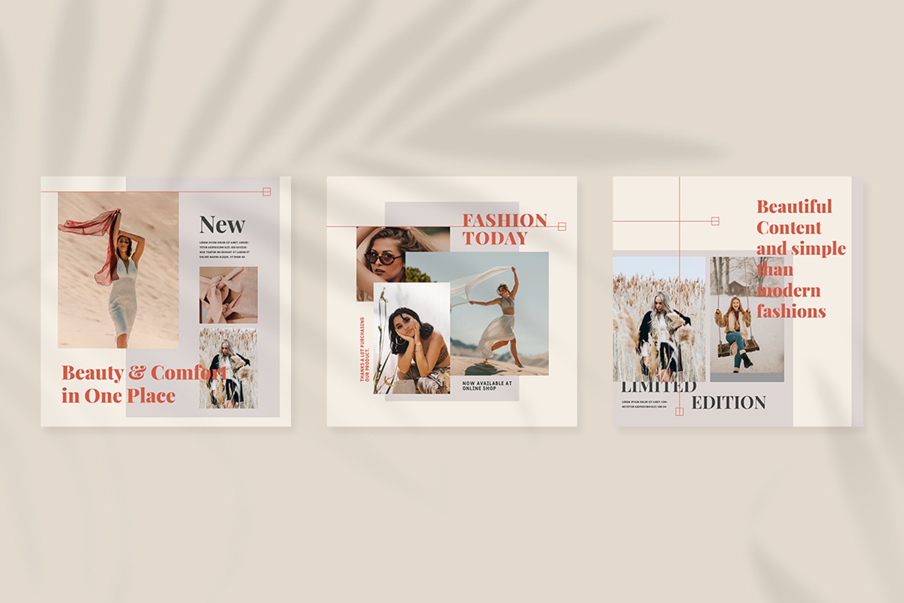 Fashion Instagram Templates (431857) | Web Elements | Design Bundles