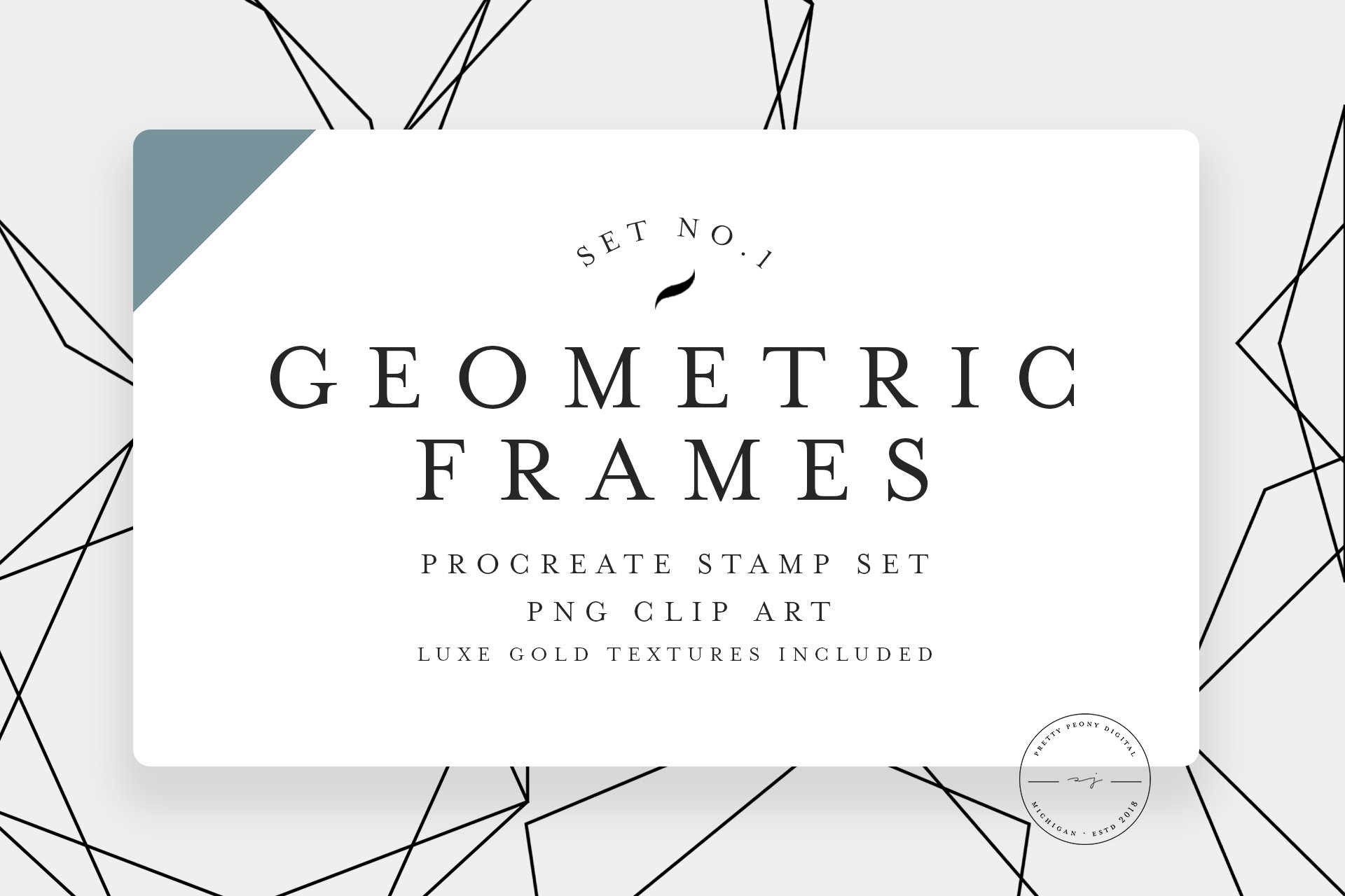 20 Procreate Geometric Frame Stamps (388928) | Procreate | Design Bundles