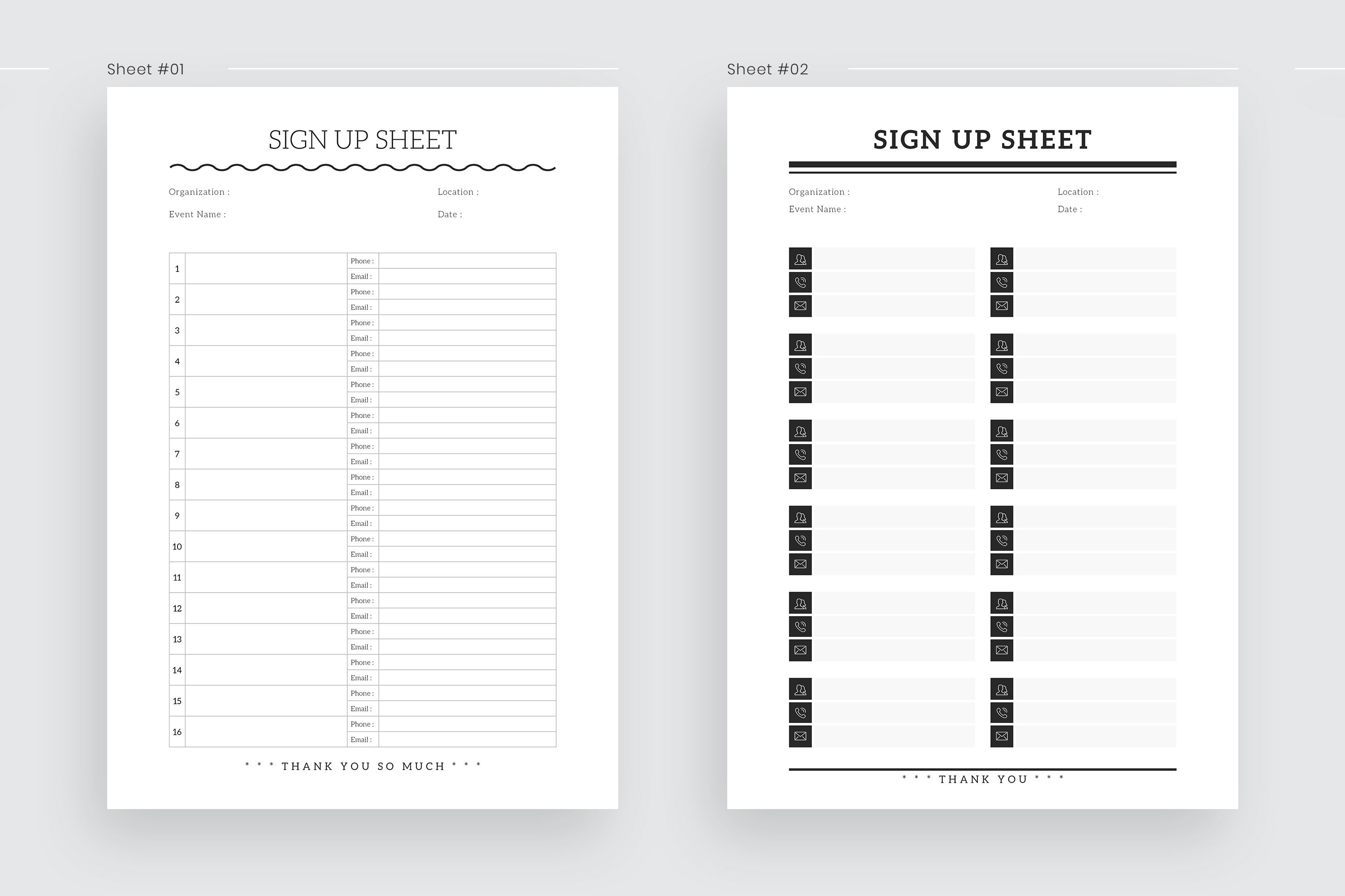 Sign Up Sheet (351350) | Printables | Design Bundles