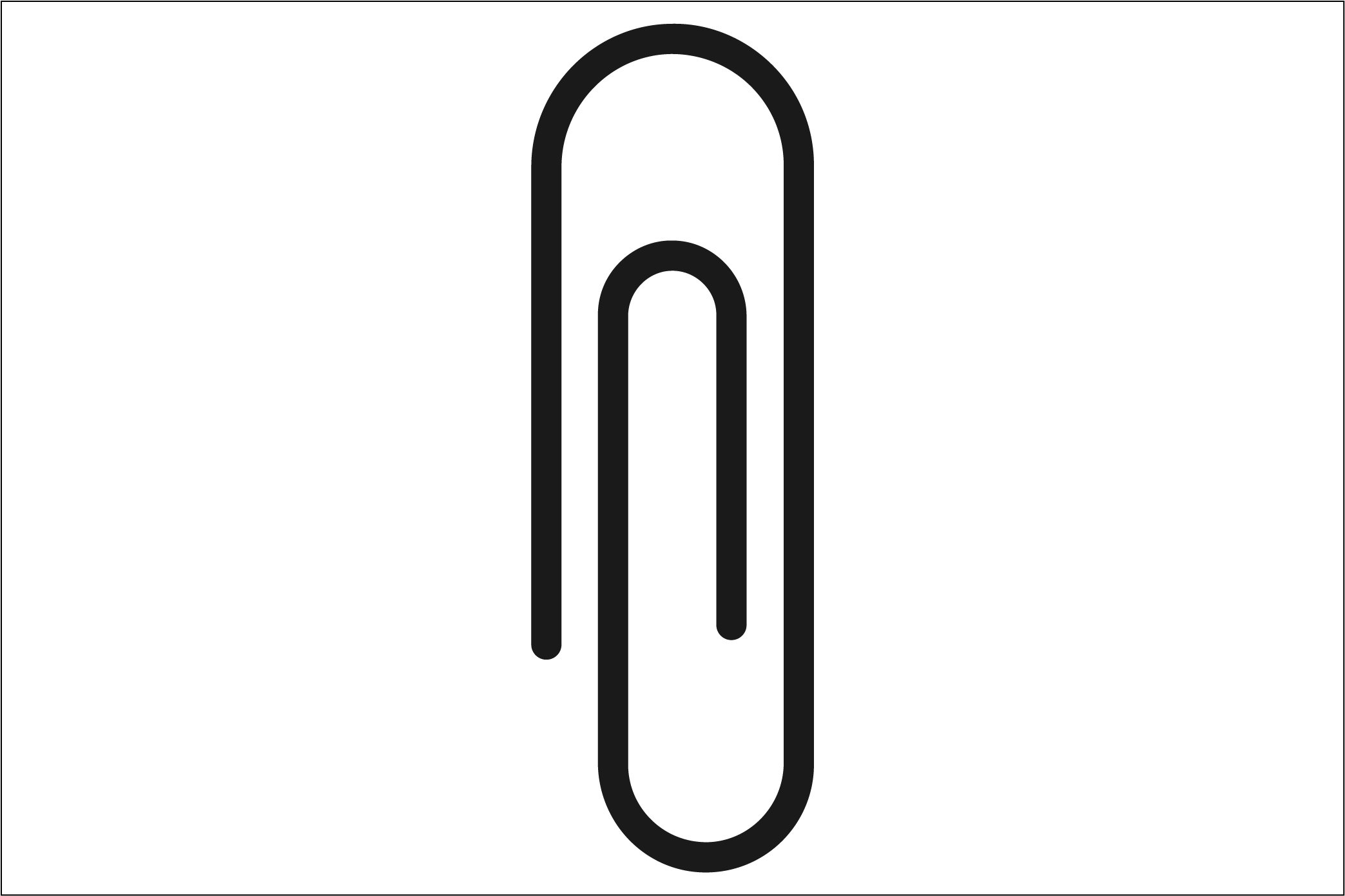 Attach clip icon. Staple symbol in black. File clip icon. (1340532 ...