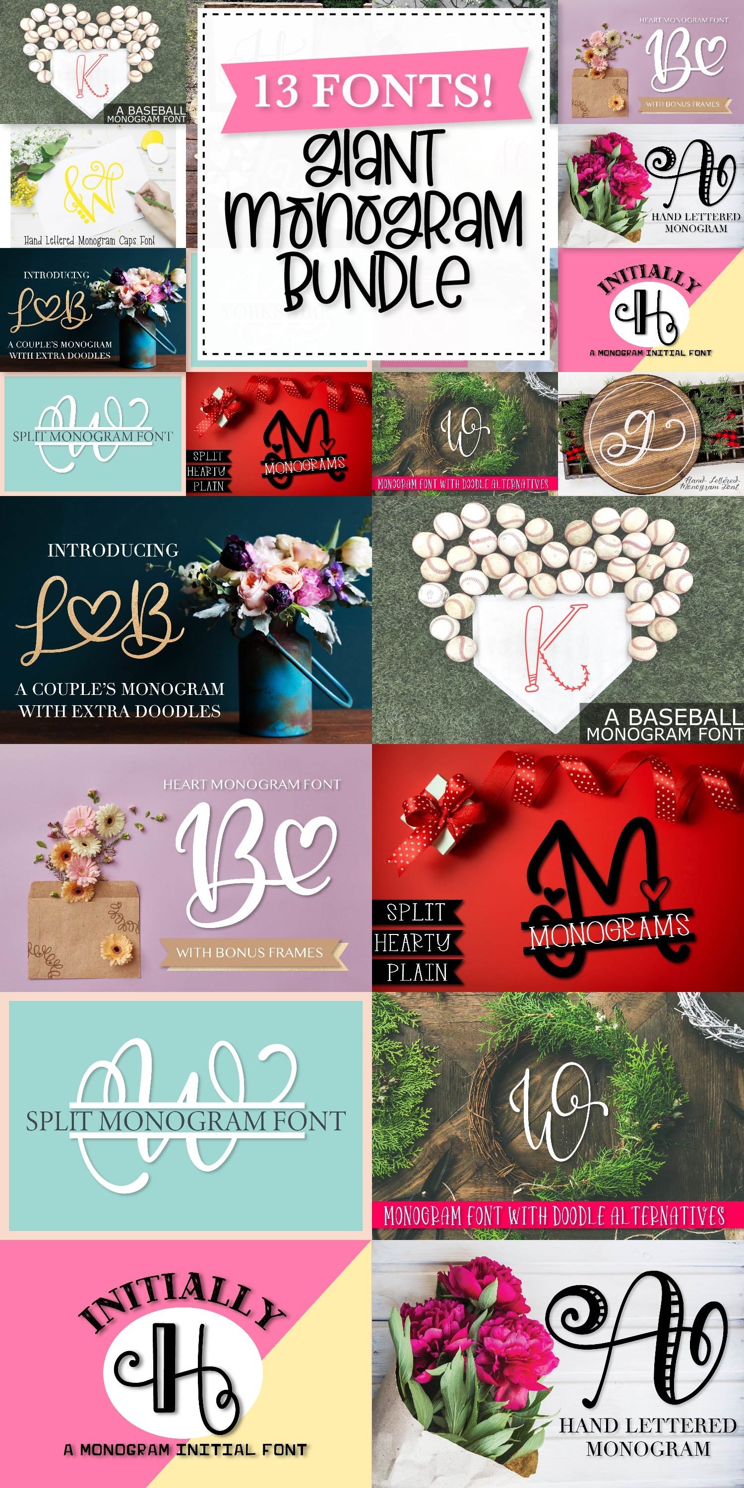 Big Monogram Bundle - 10 of my Best Selling Monogram Packs! (479963 ...