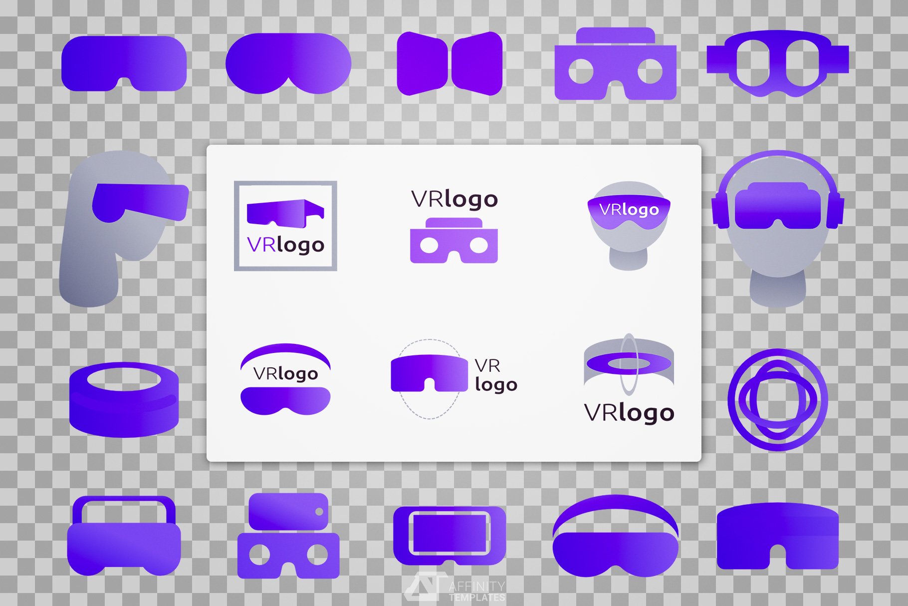 Virtual Reality SVG Vector Logo Templates (235783) | Logos | Design Bundles