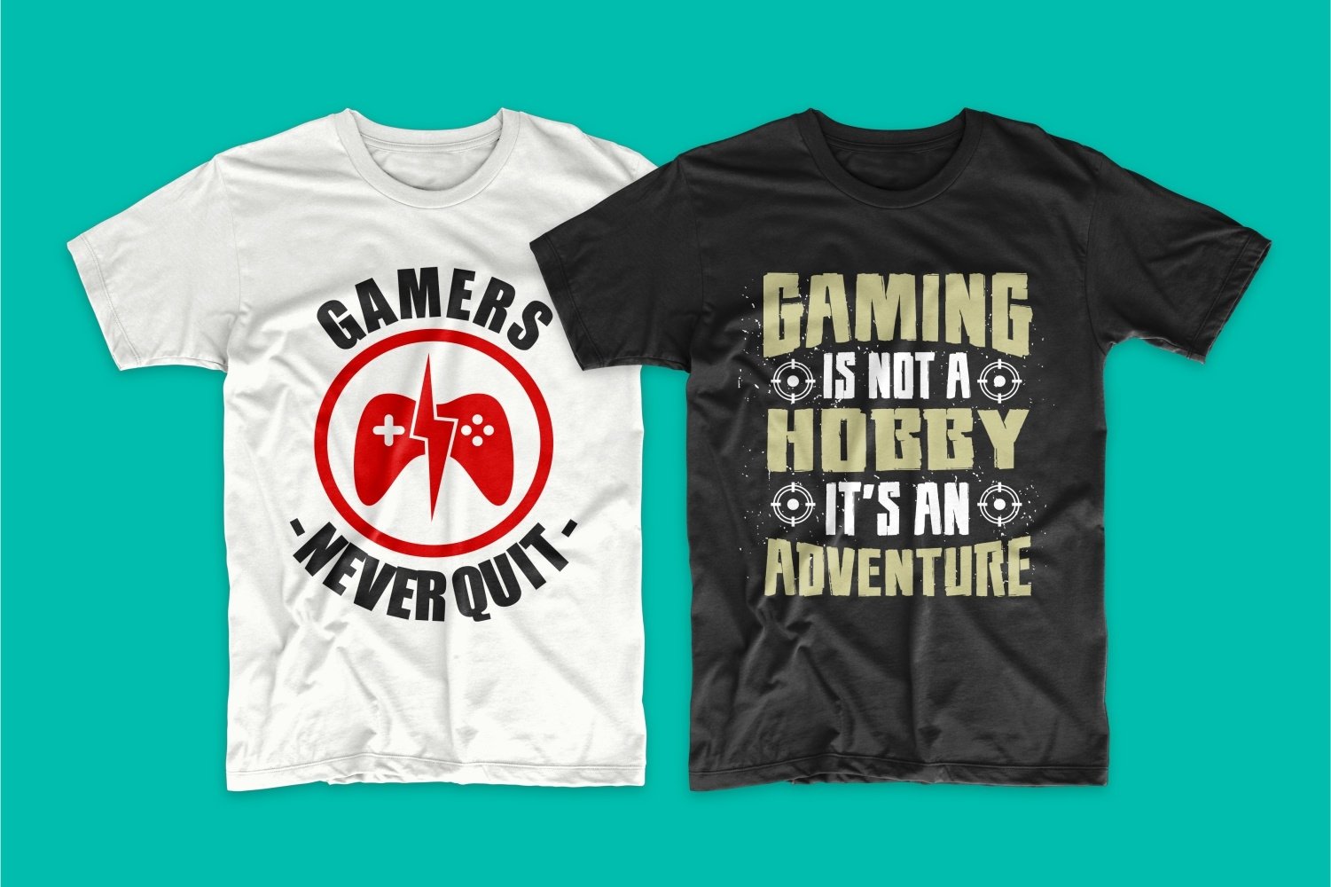 Gaming and Gamer T-shirt Design Vector Bundle Sublimation (1022673 ...