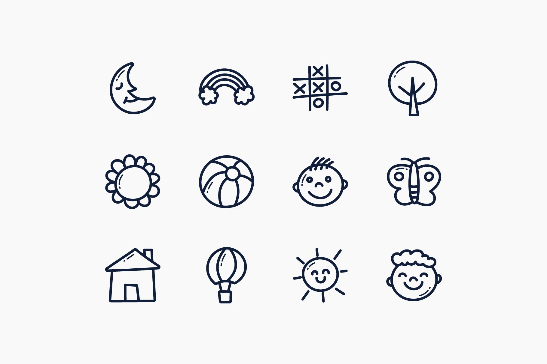 Kids Cute Doodle Icons