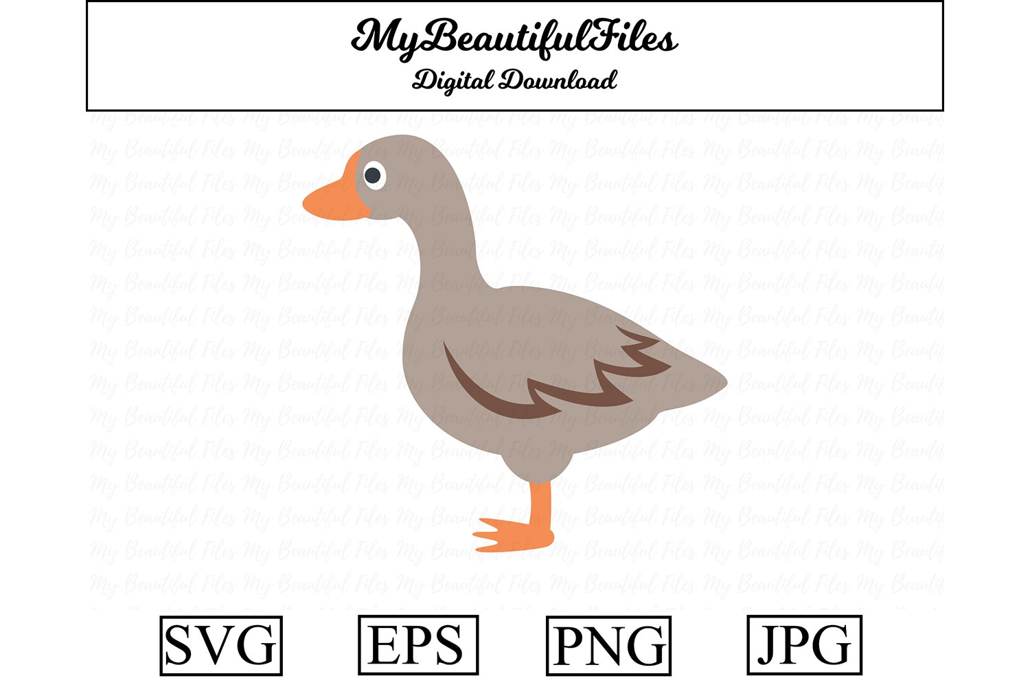 goose SVG - Cute animal SVG, EPS, PNG and JPG (843629) | Illustrations ...