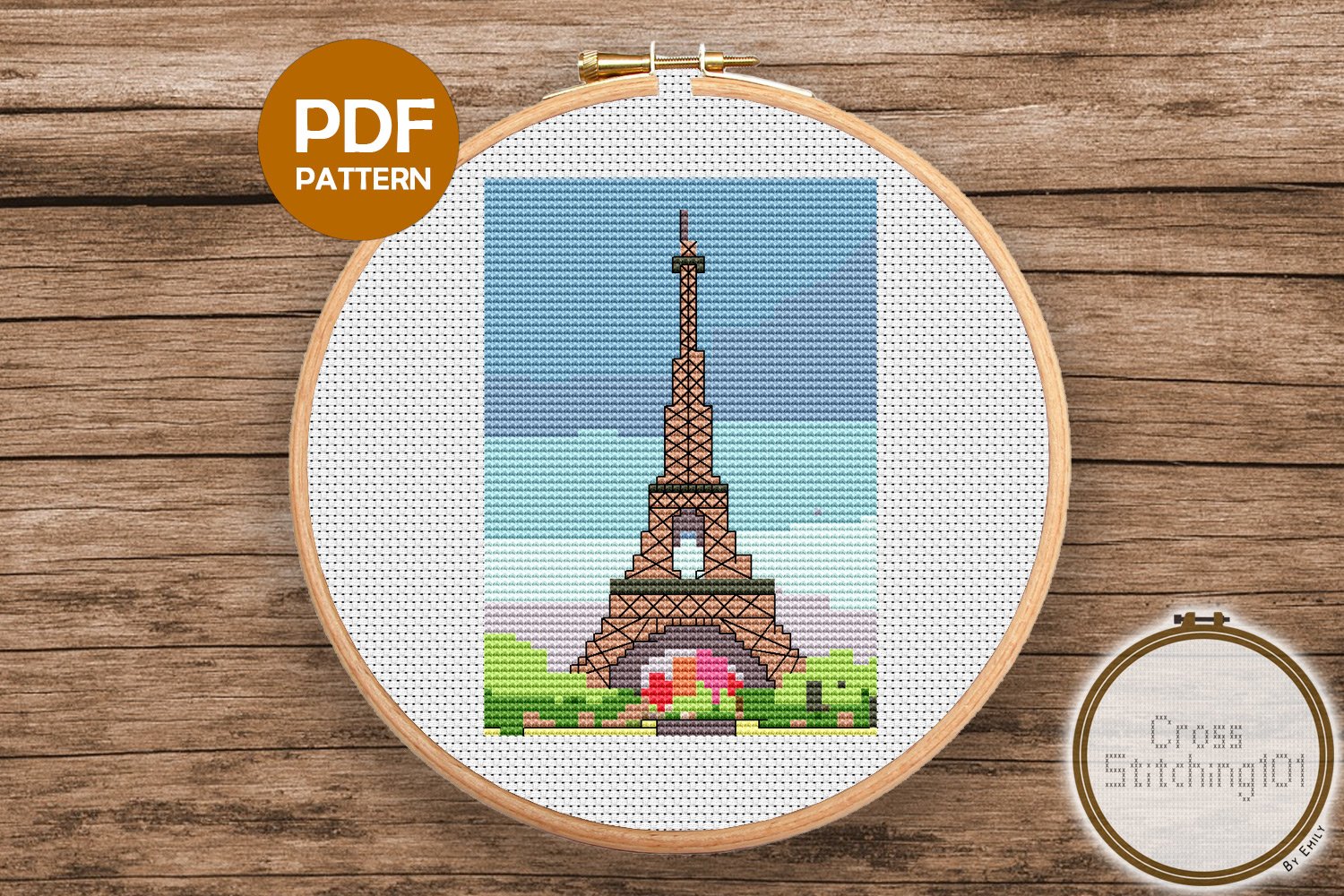 The Eiffel Tower Cross Stitch Pattern - Instant Downlod PDF (360959 ...
