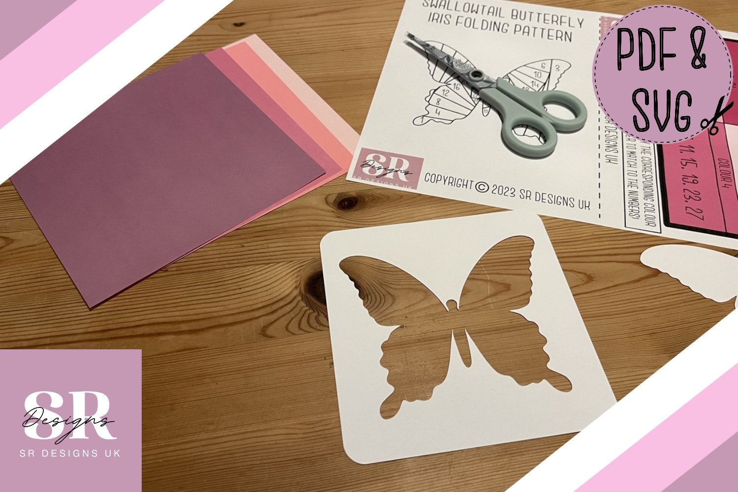 Folded Butterfly Pattern Butterfly Iris Folding Pattern| Paper