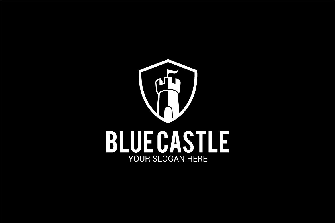 blue castle logo (420531) | Logos | Design Bundles