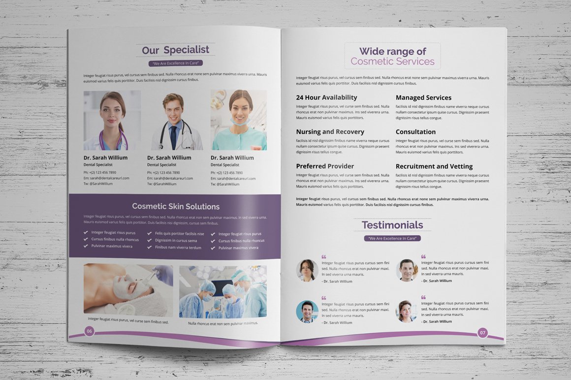Medical Cosmetic Skin Care Brochure (161228) | Brochures | Design Bundles