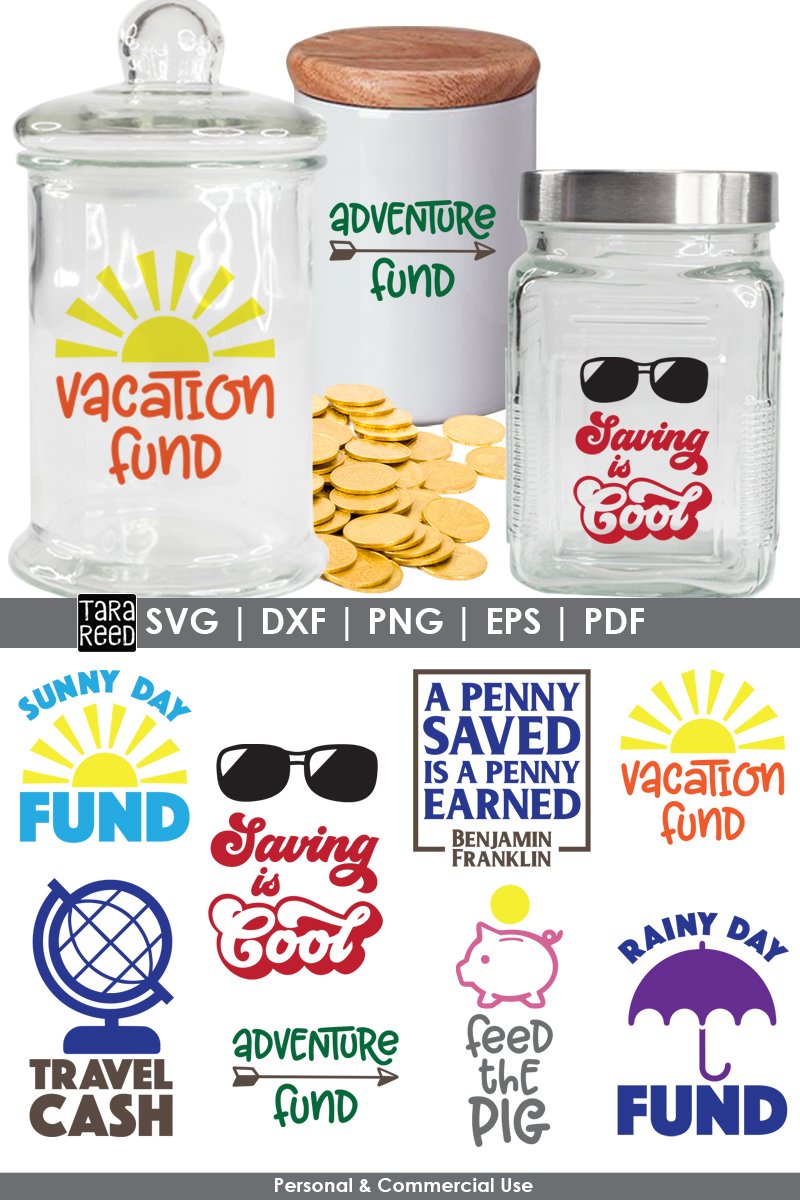 Coin Jars - SVG and Cut Files for Crafters (427392) | Cut Files ...