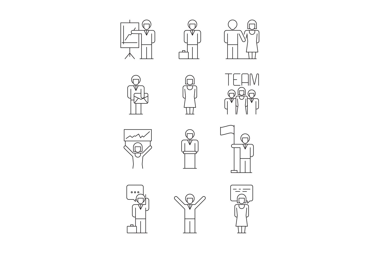 Business people icon. Team office managers relations user su (859561 ...